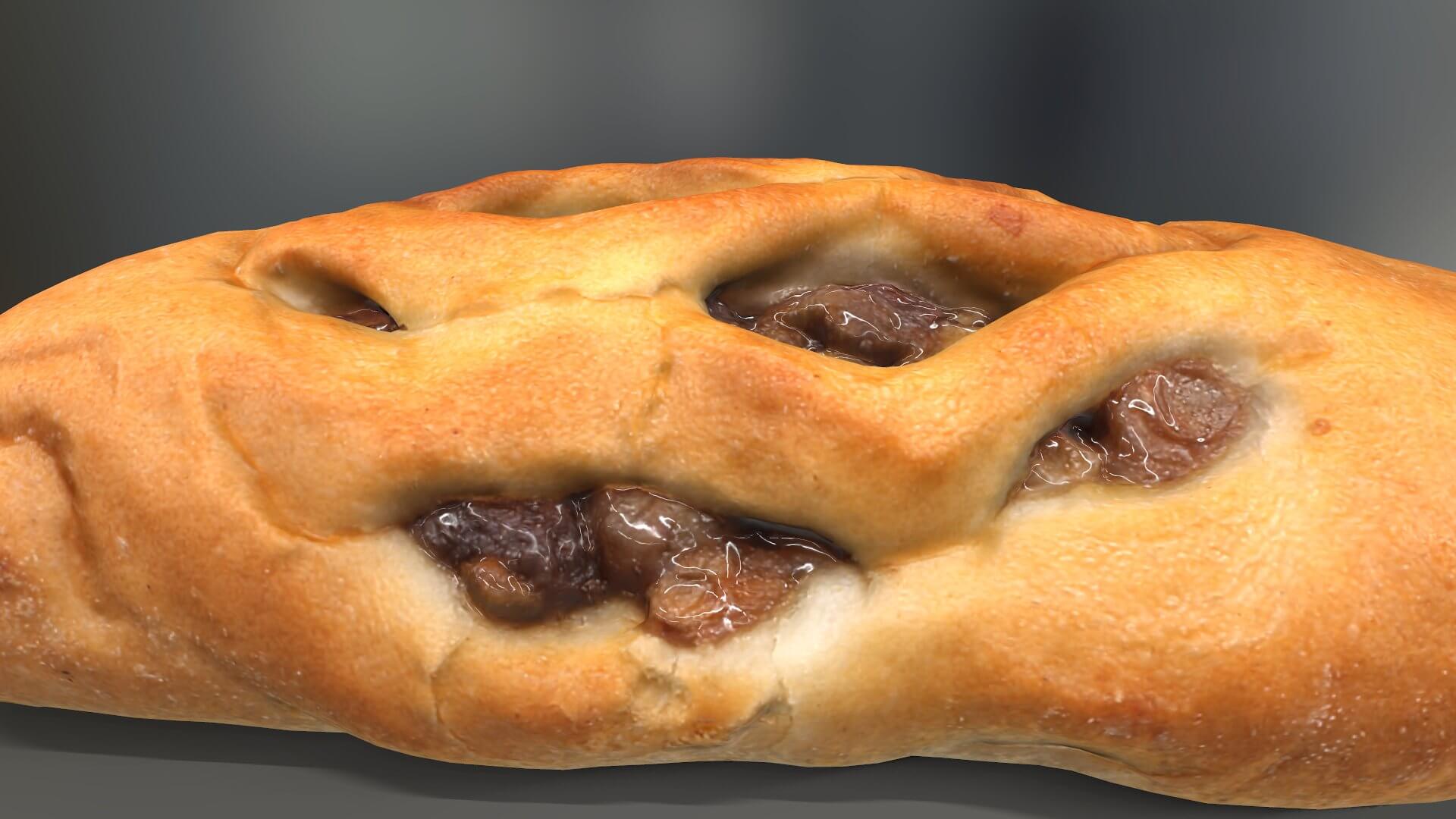 Bun with Raisins - 3D Model by Grishmanovskij Anton