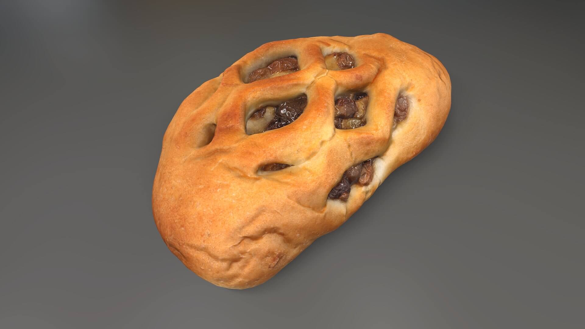 Bun with Raisins - 3D Model by Grishmanovskij Anton
