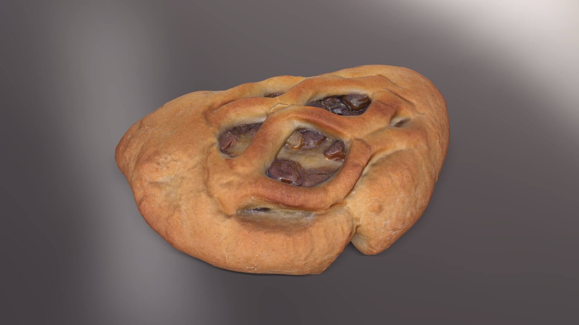 Bun with Raisins - 3D Model by Grishmanovskij Anton