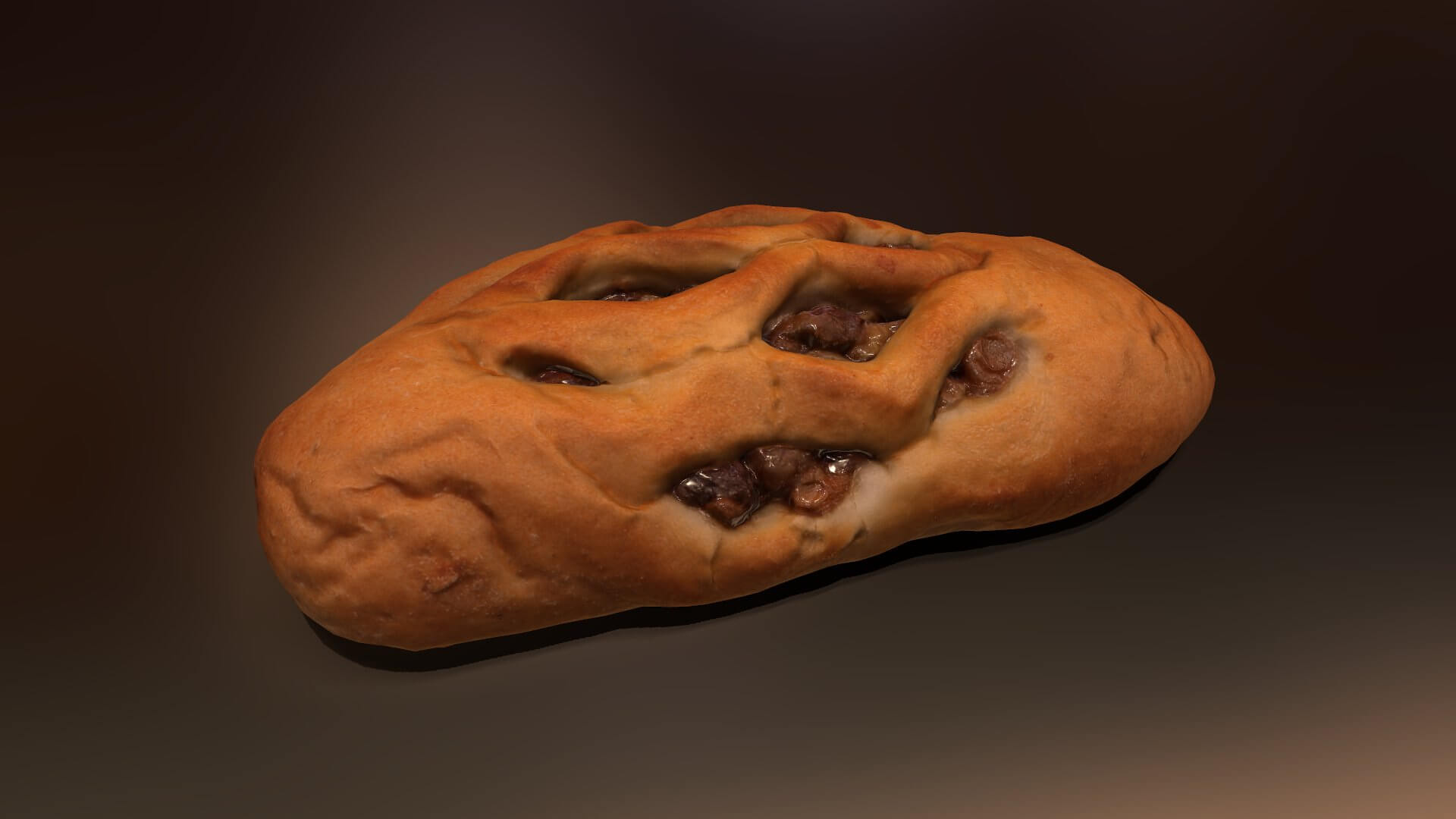 Bun with Raisins - 3D Model by Grishmanovskij Anton