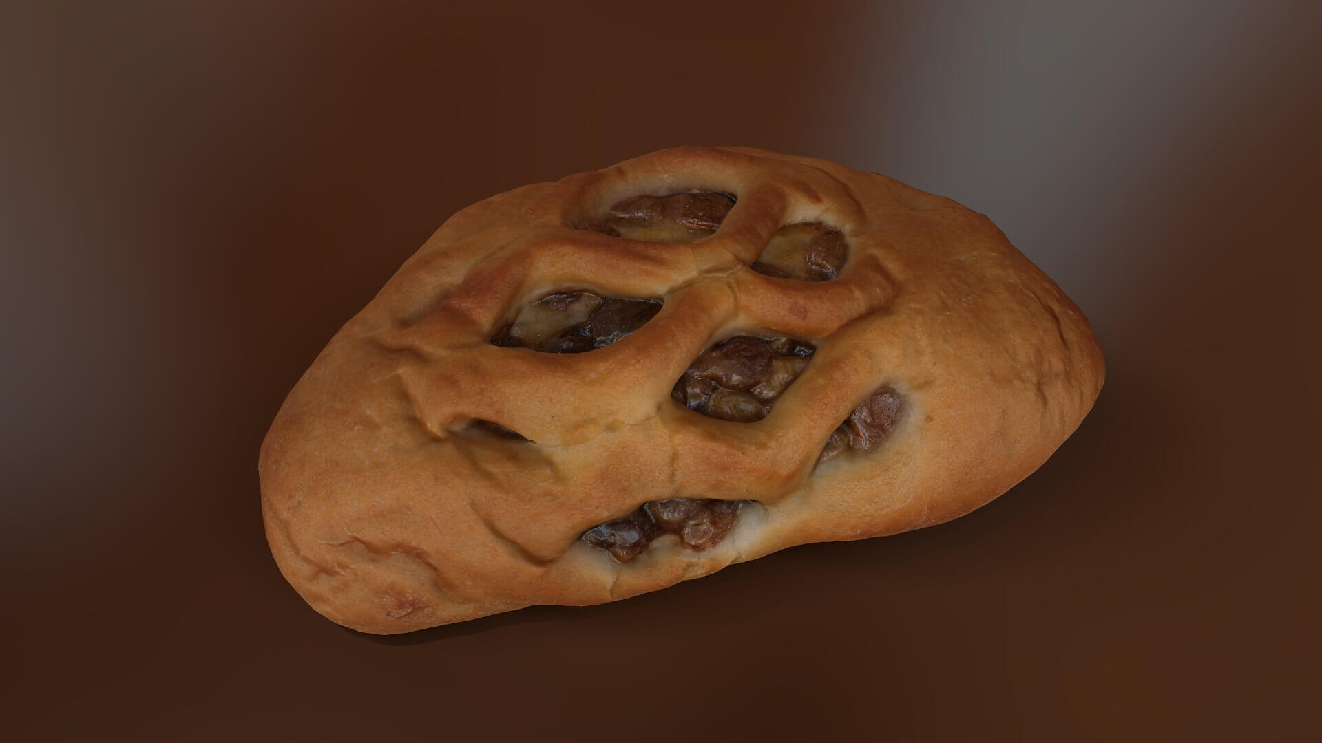 Bun with Raisins - 3D Model by Grishmanovskij Anton
