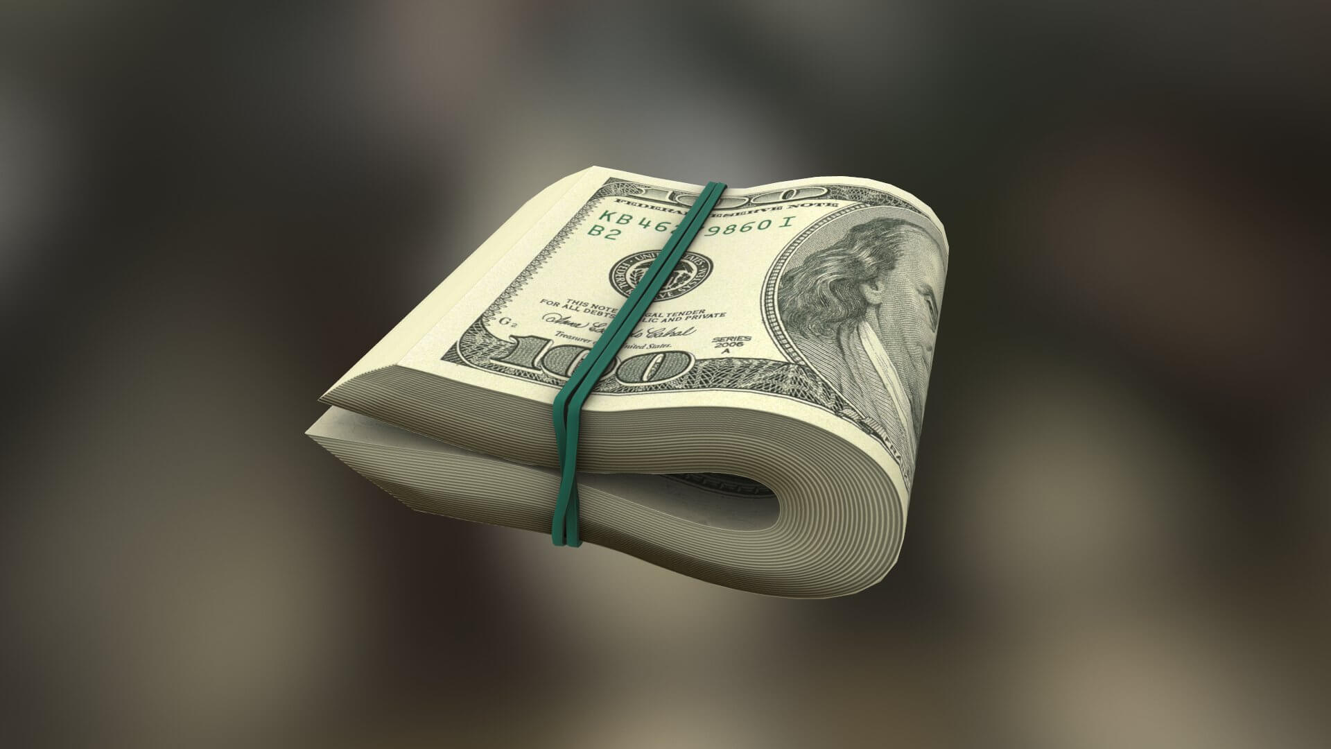 Bundle of Dollars - 3D Model by Grishmanovskij Anton