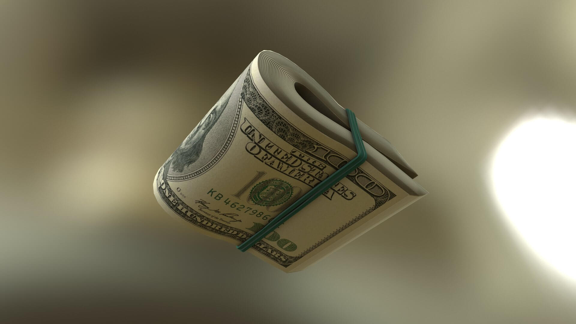 Bundle of Dollars - 3D Model by Grishmanovskij Anton