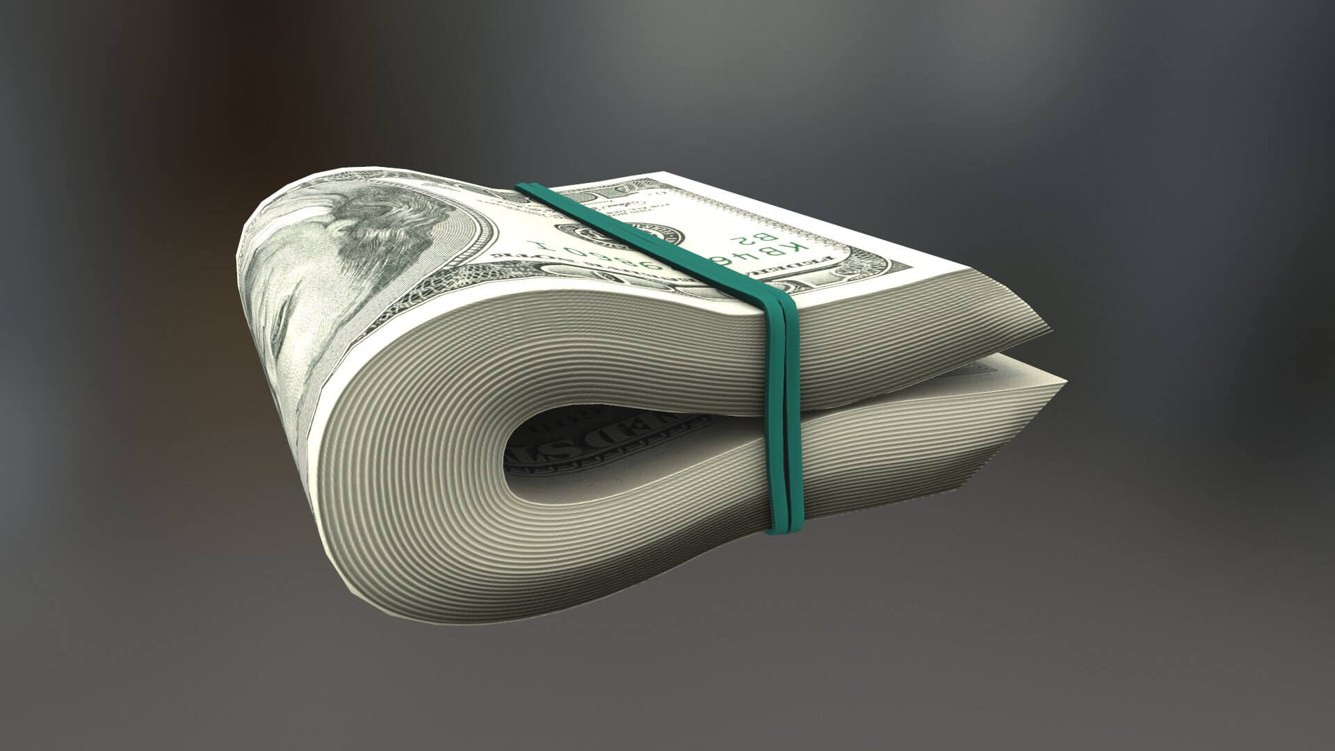 Bundle of Dollars - 3D Model by Grishmanovskij Anton