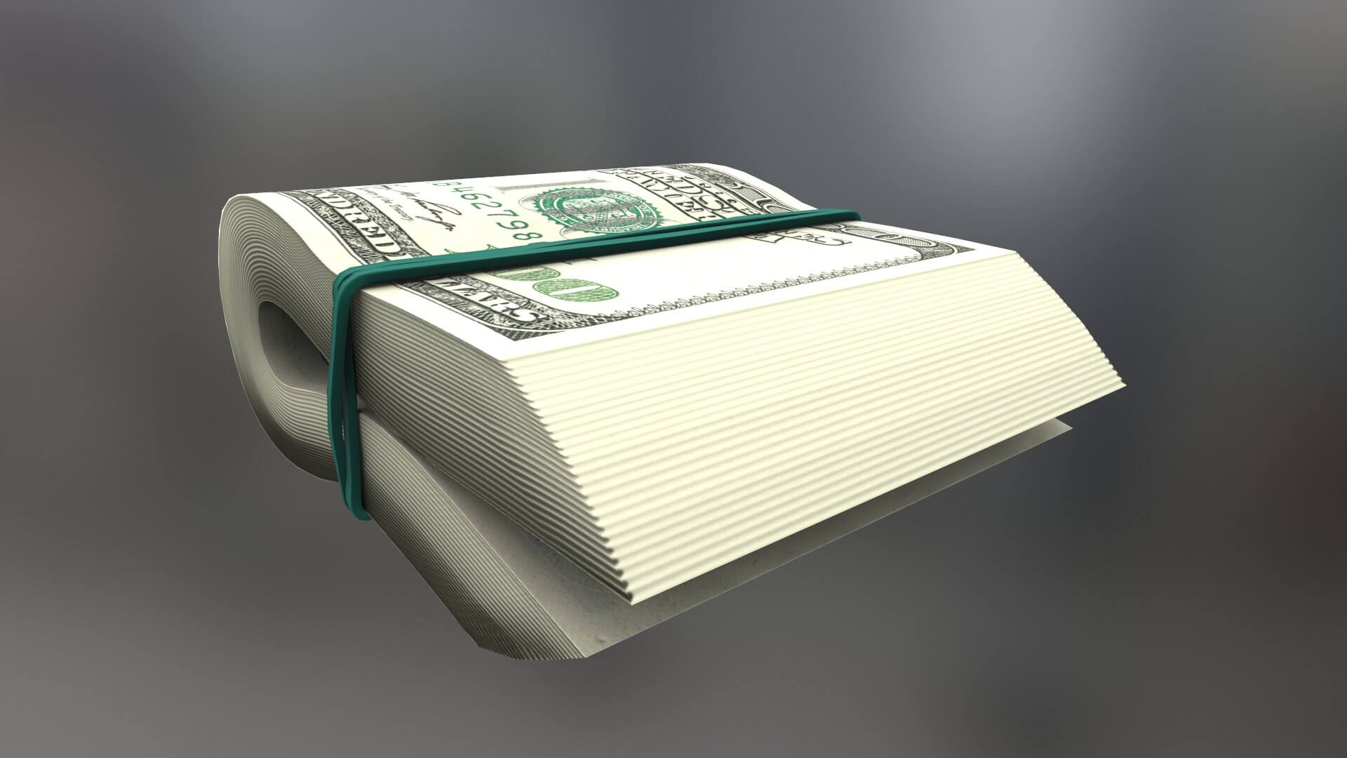 Bundle of Dollars - 3D Model by Grishmanovskij Anton