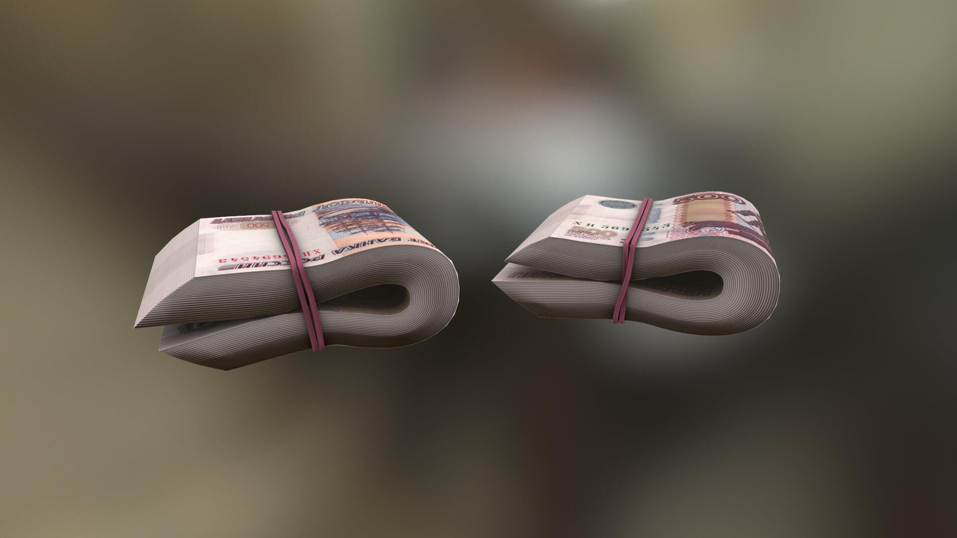 Bundle of Rubles 500 - 3D Model by Grishmanovskij Anton