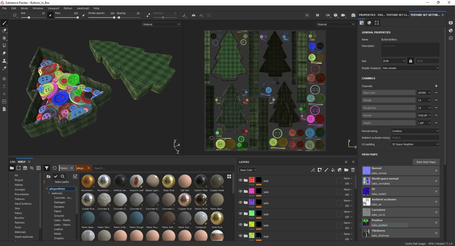 Buttons In Box - 3D Model by Grishmanovskij Anton