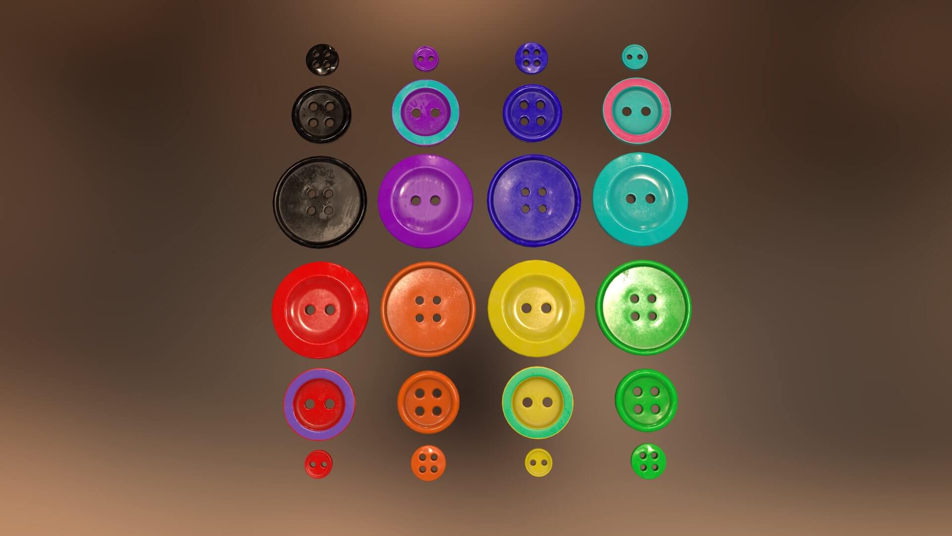 Buttons Collection - 3D Model by Grishmanovskij Anton