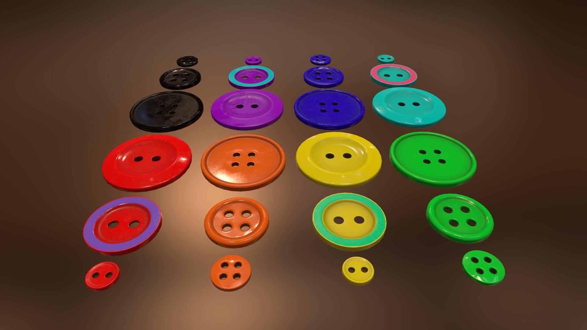 Buttons Collection - 3D Model by Grishmanovskij Anton