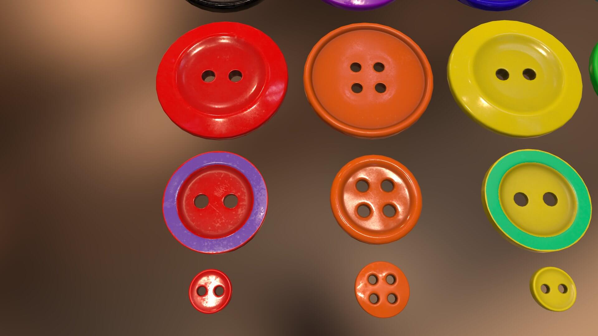 Buttons Collection - 3D Model by Grishmanovskij Anton