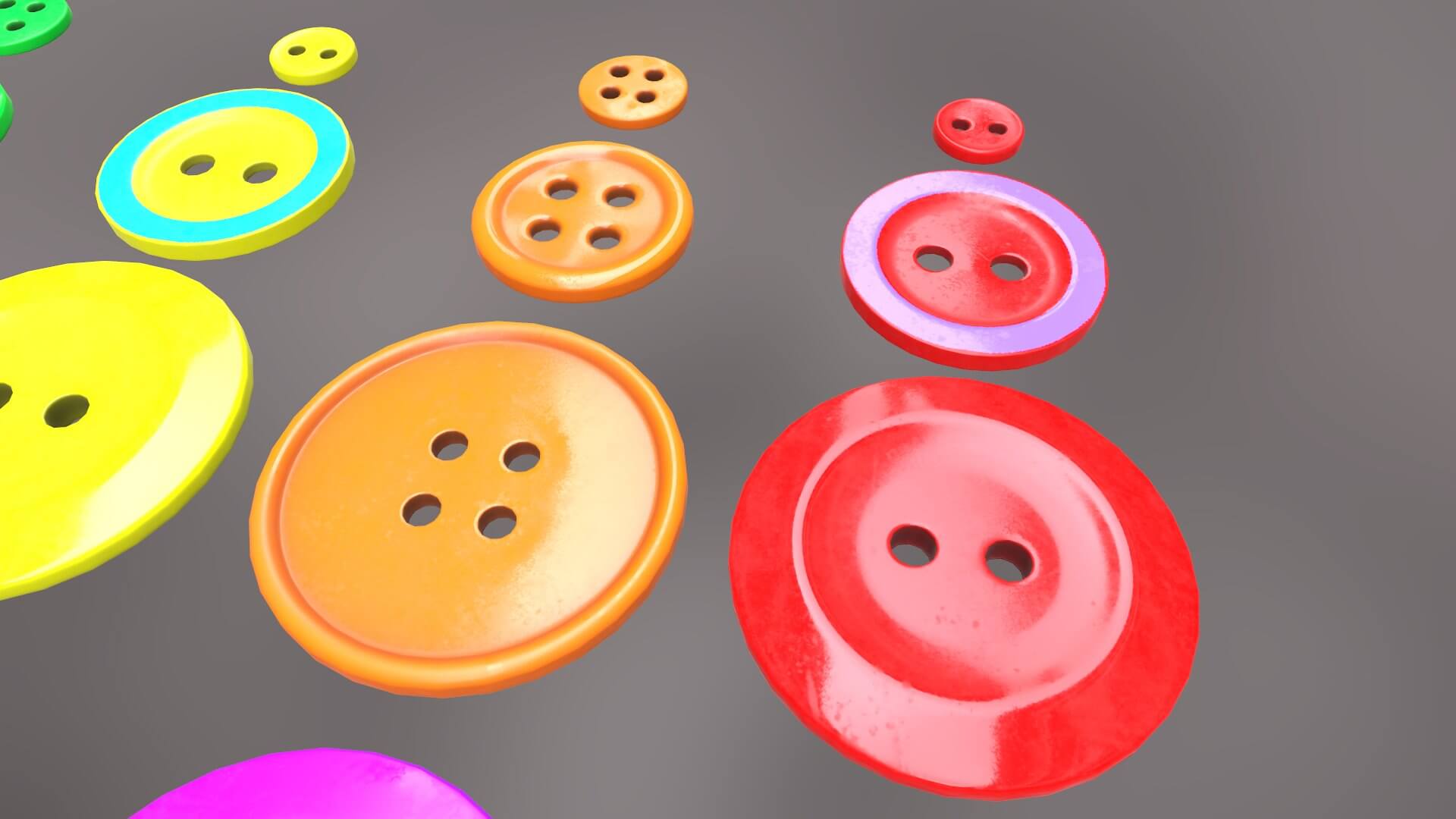 Buttons Collection - 3D Model by Grishmanovskij Anton
