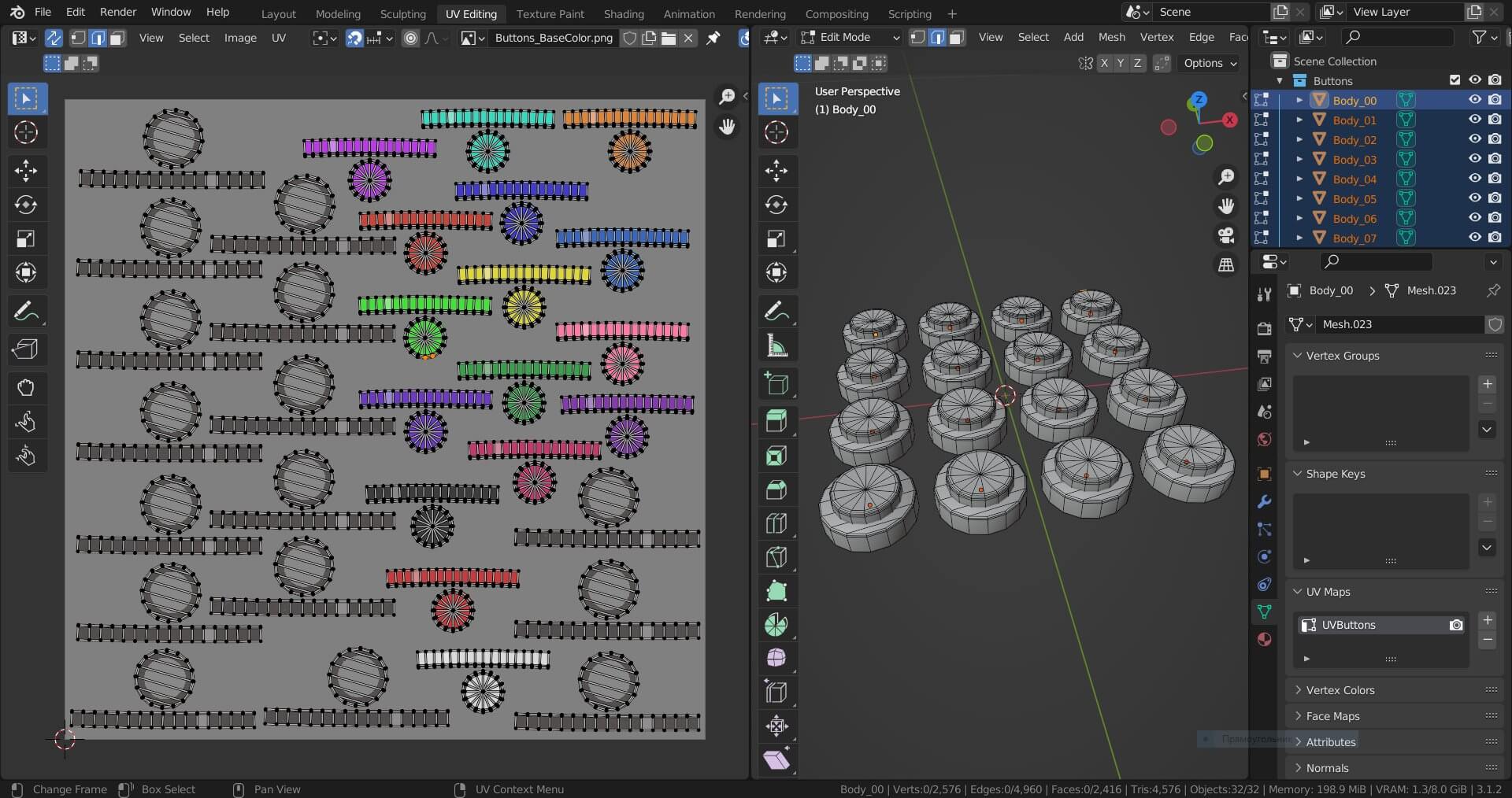 Buttons - 3D Model by Grishmanovskij Anton