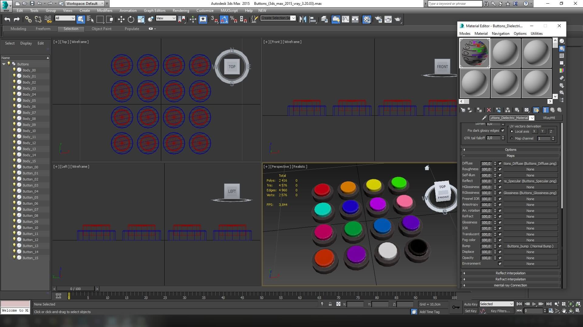 Buttons - 3D Model by Grishmanovskij Anton