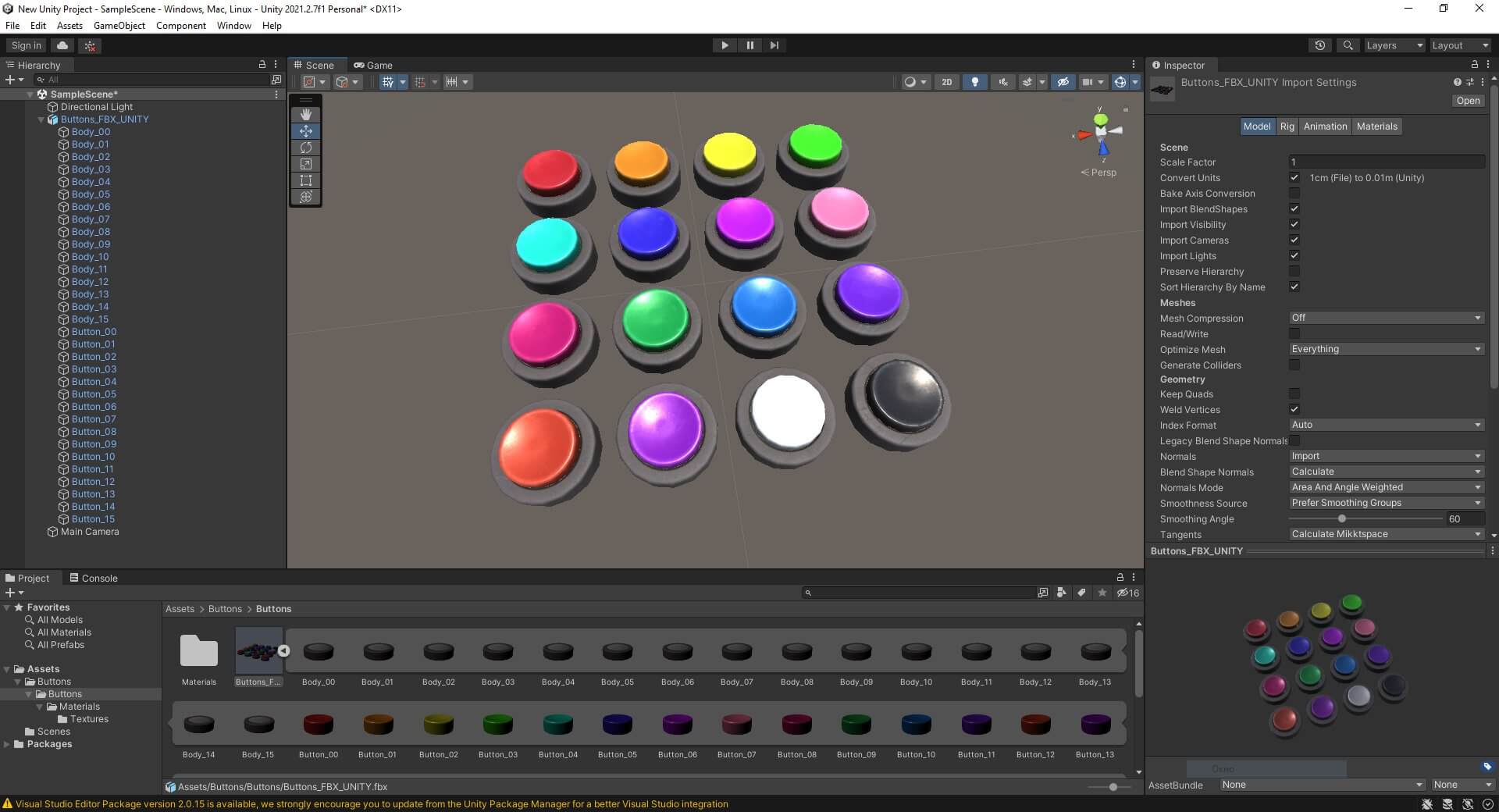 Buttons - 3D Model by Grishmanovskij Anton