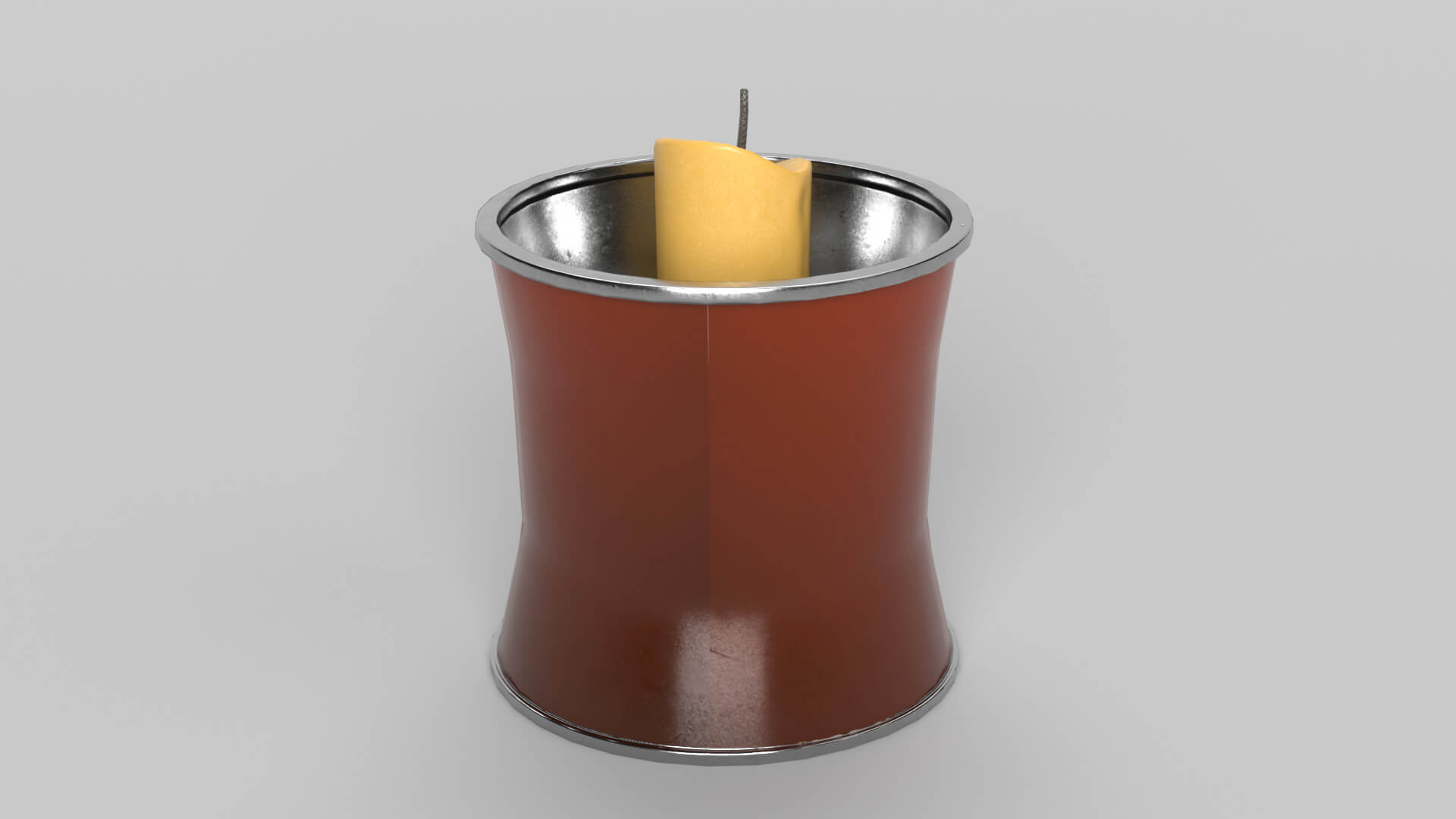 Candle in a Jar - 3D Model by Grishmanovskij Anton