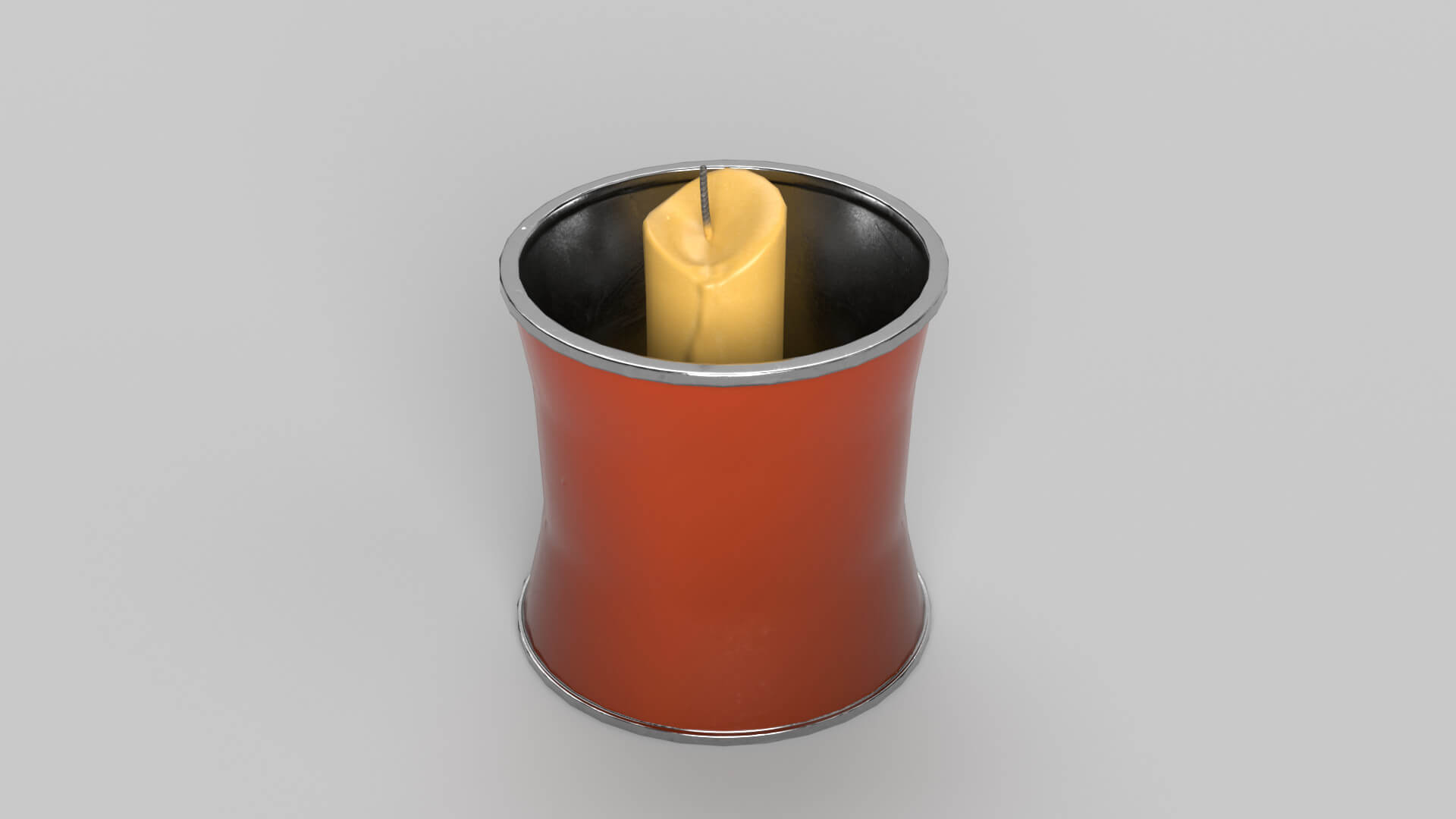 Candle in a Jar - 3D Model by Grishmanovskij Anton