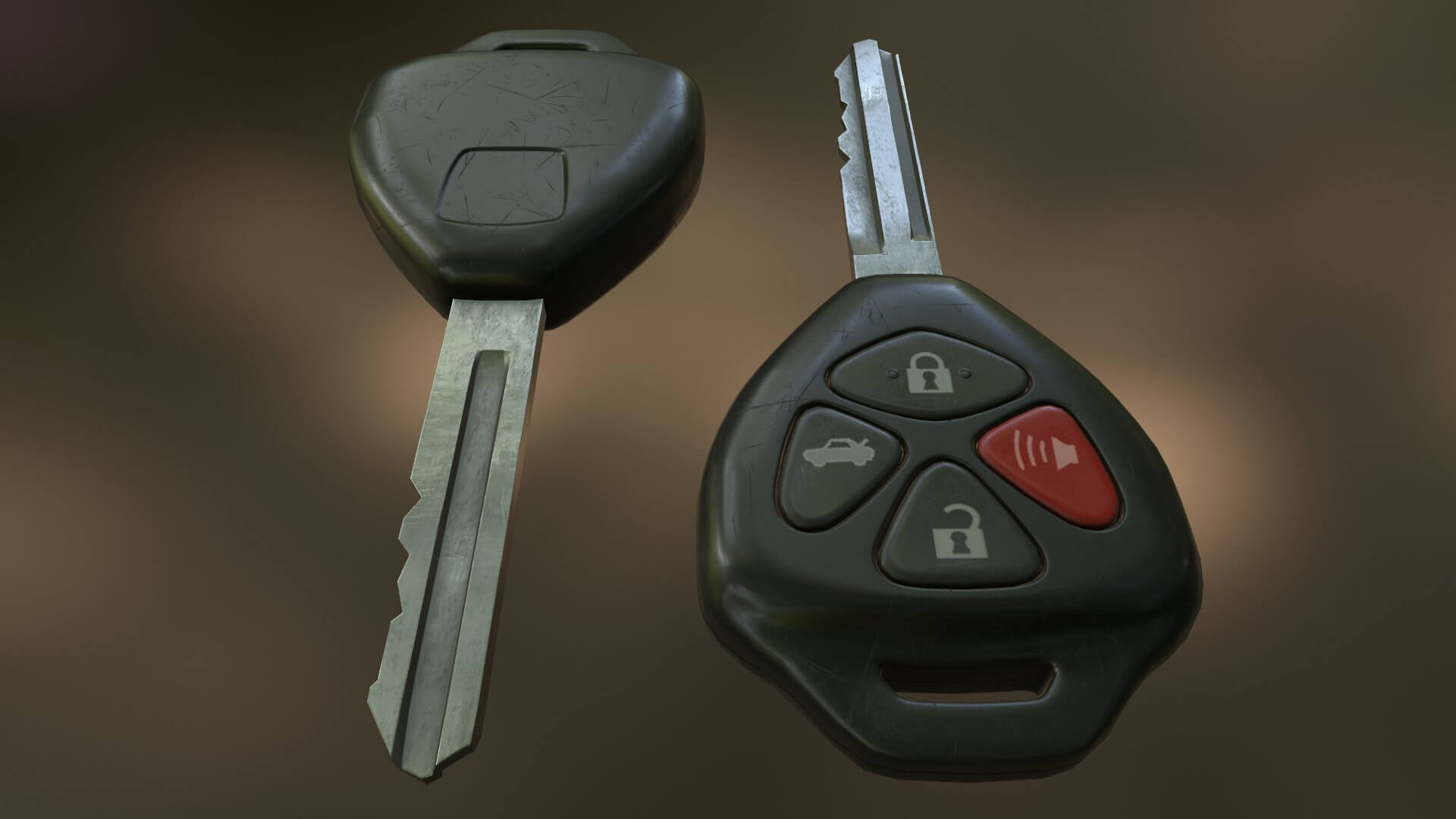 Car Key - 3D Model by Grishmanovskij Anton
