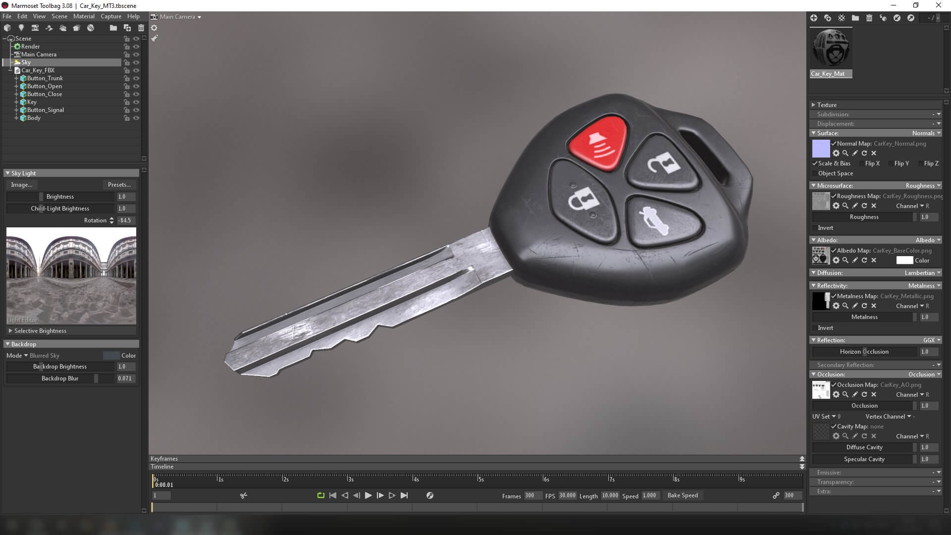 Car Key - 3D Model by Grishmanovskij Anton