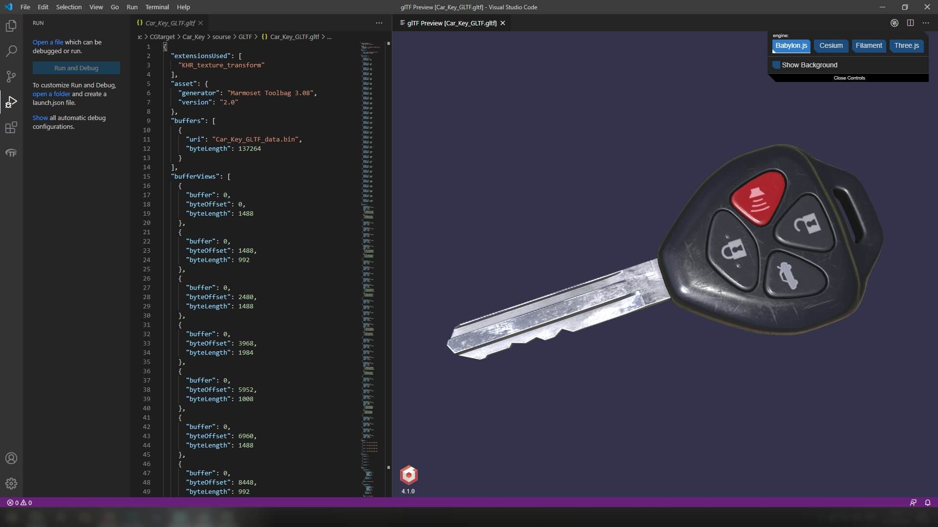 Car Key - 3D Model by Grishmanovskij Anton