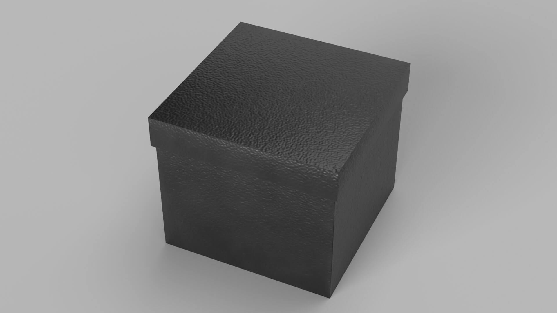 Cardboard Box Black - 3D Model by Grishmanovskij Anton