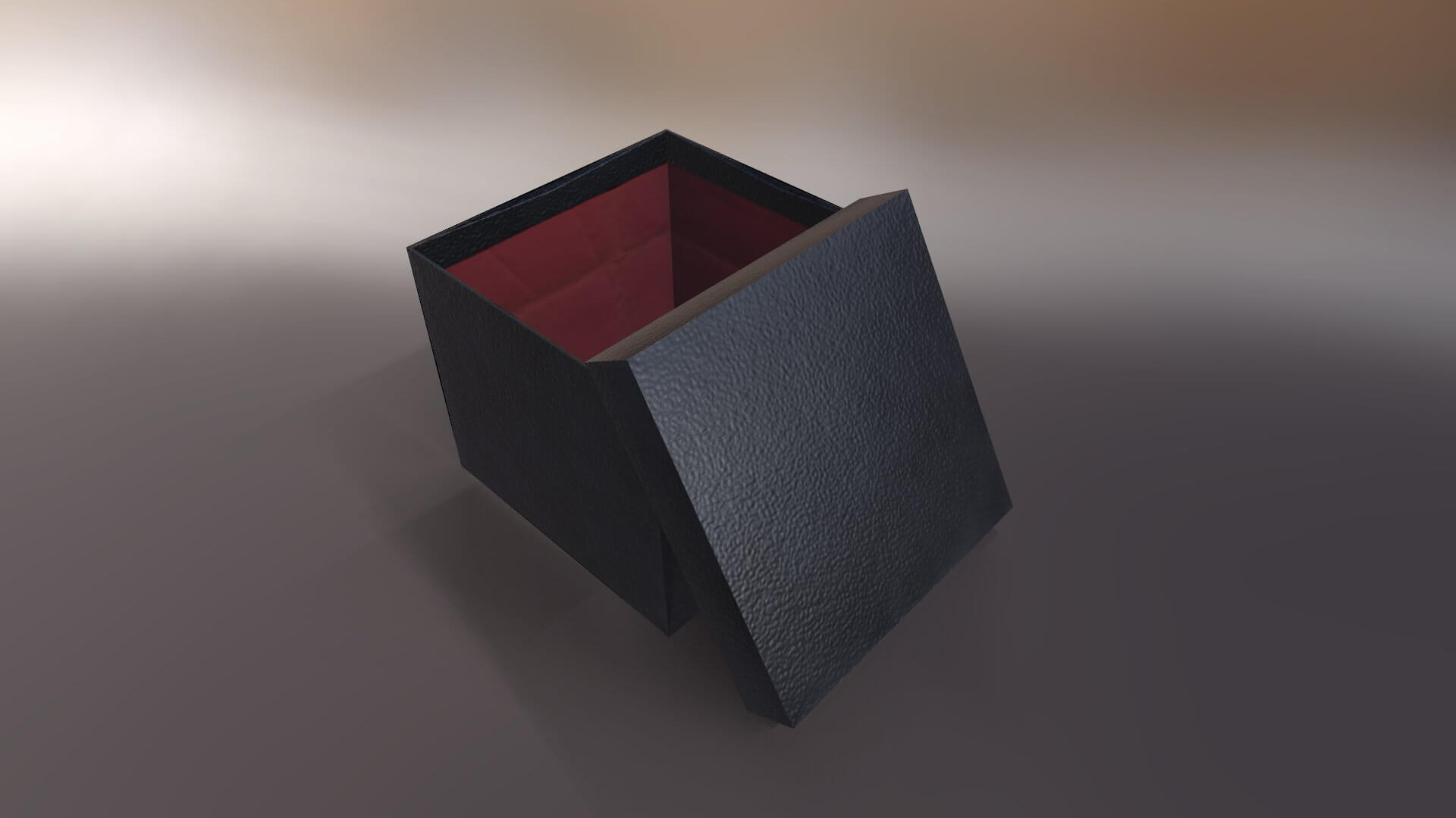 Cardboard Box Black - 3D Model by Grishmanovskij Anton