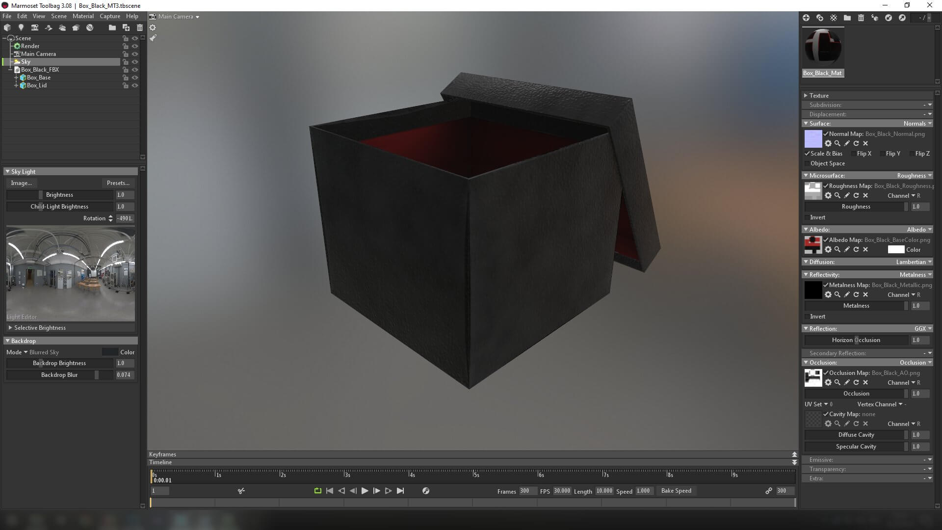 Cardboard Box Black - 3D Model by Grishmanovskij Anton