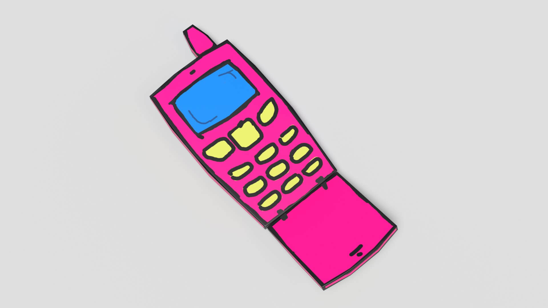 Cell Phone Cartoon