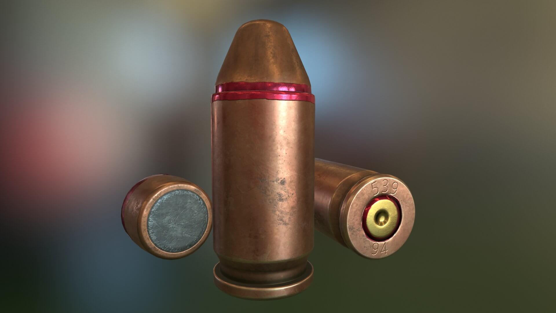 Cartridge 9x18 Mm - PMM 3D Model by Grishmanovskij Anton