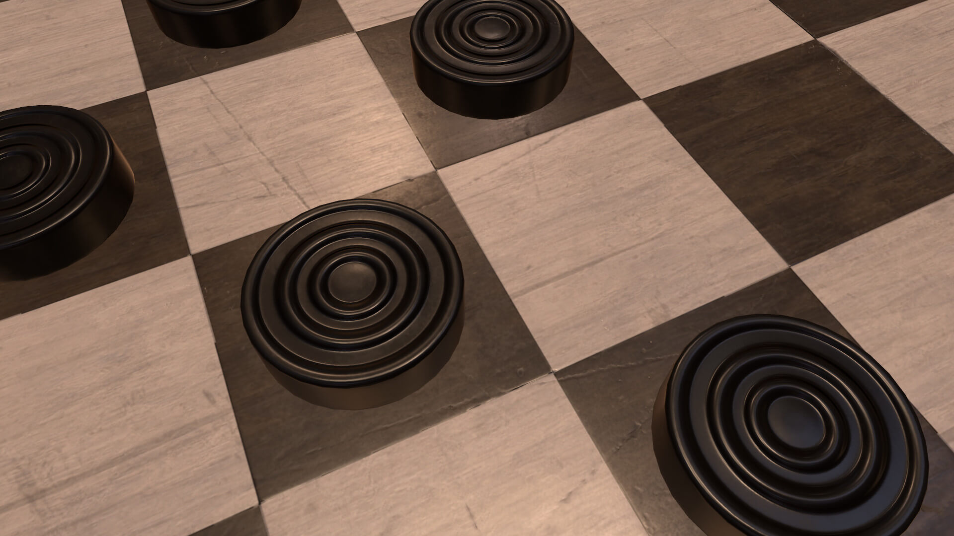 Wood Checkers - 3D Model by Grishmanovskij Anton
