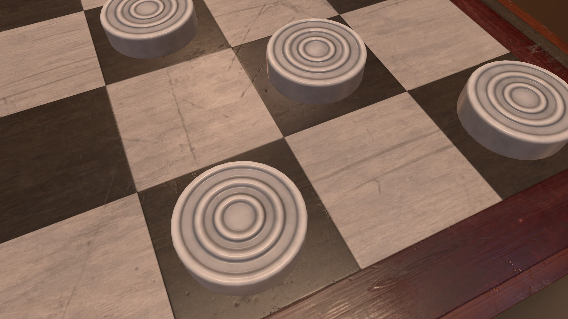 Wood Checkers - 3D Model by Grishmanovskij Anton