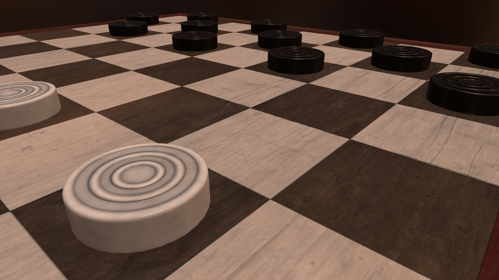 Wood Checkers - 3D Model by Grishmanovskij Anton