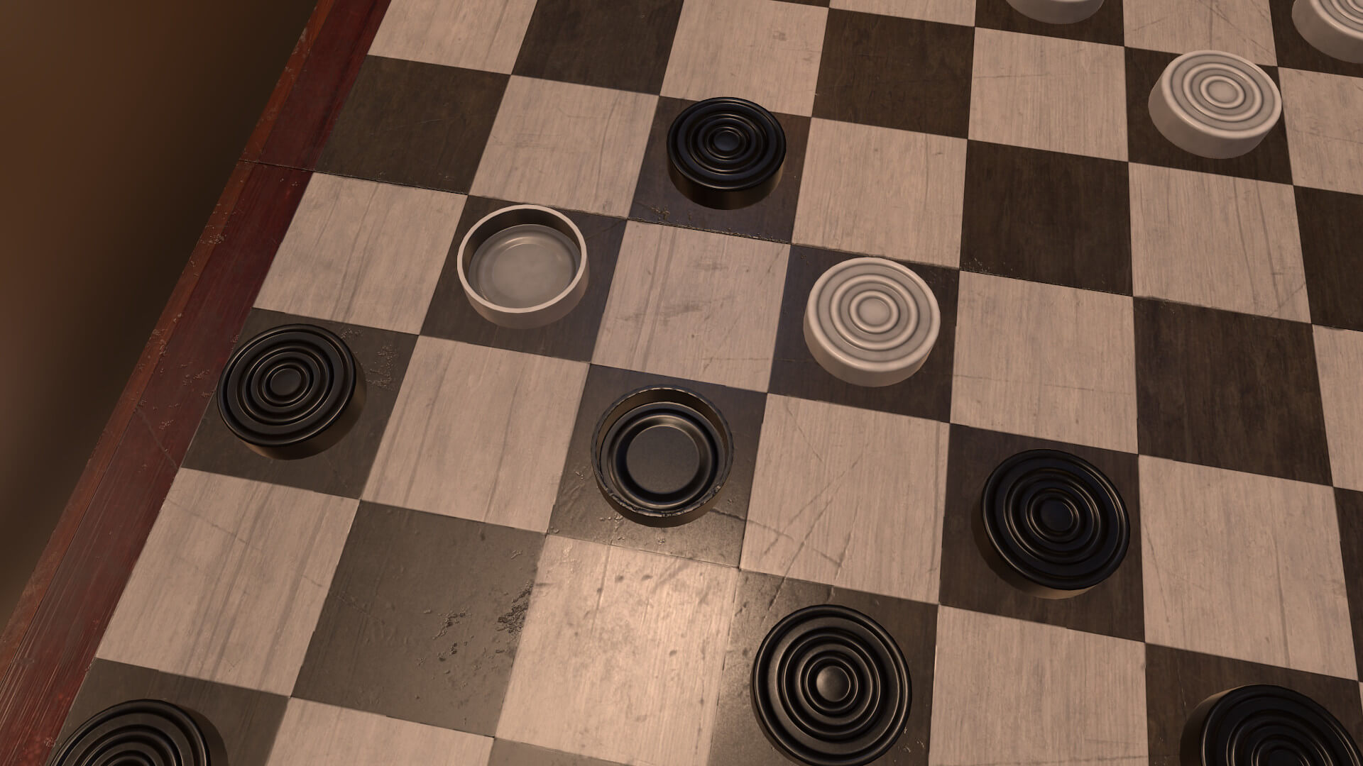 Wood Checkers - 3D Model by Grishmanovskij Anton