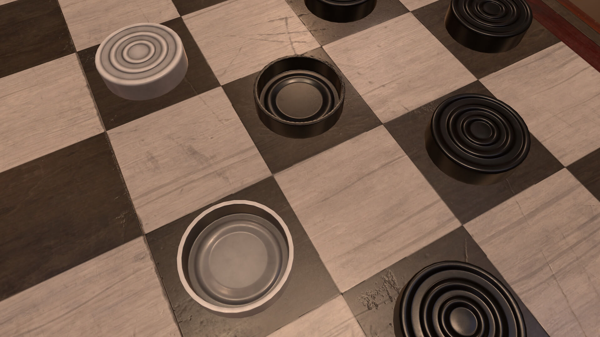 Wood Checkers - 3D Model by Grishmanovskij Anton