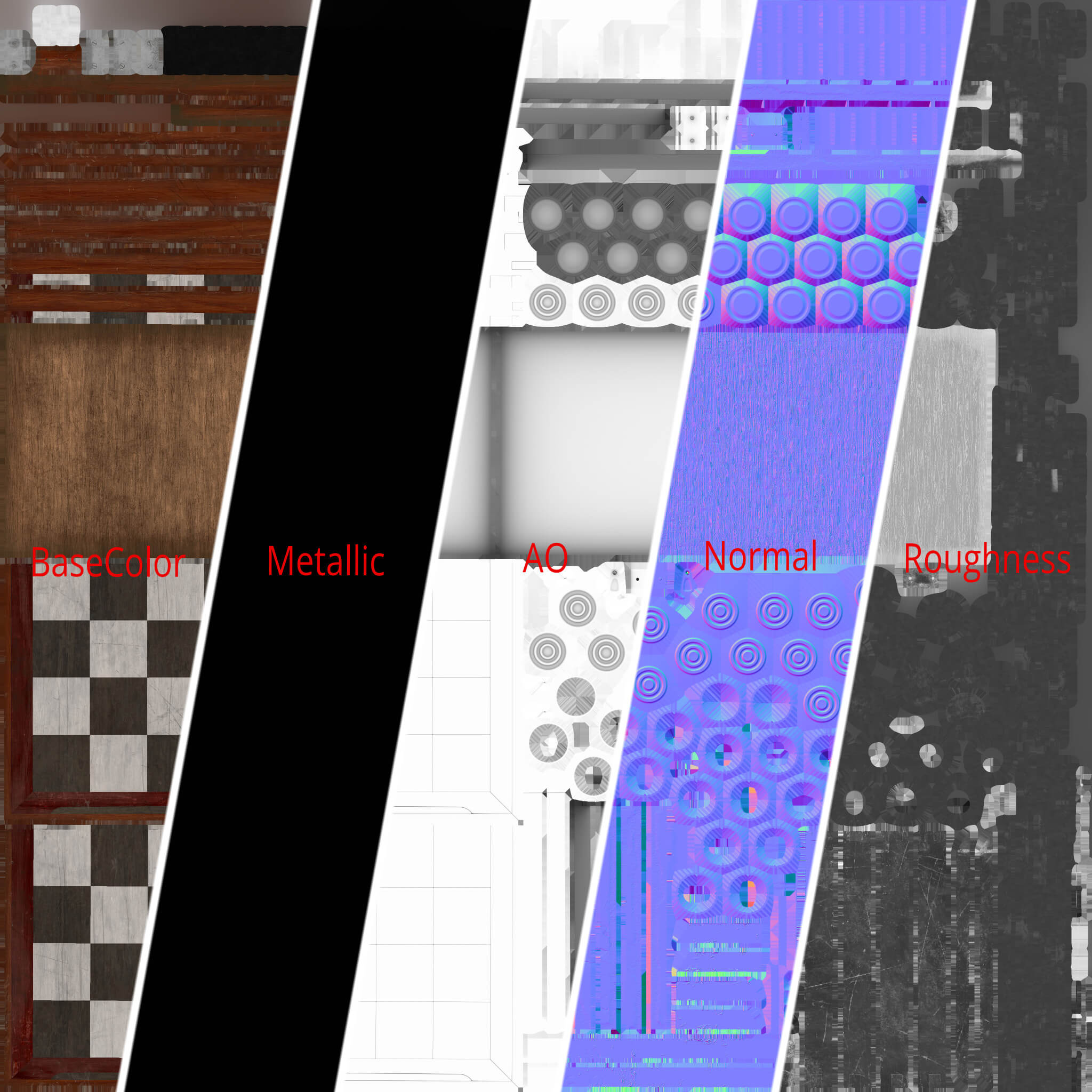 Wood Checkers - 3D Model by Grishmanovskij Anton