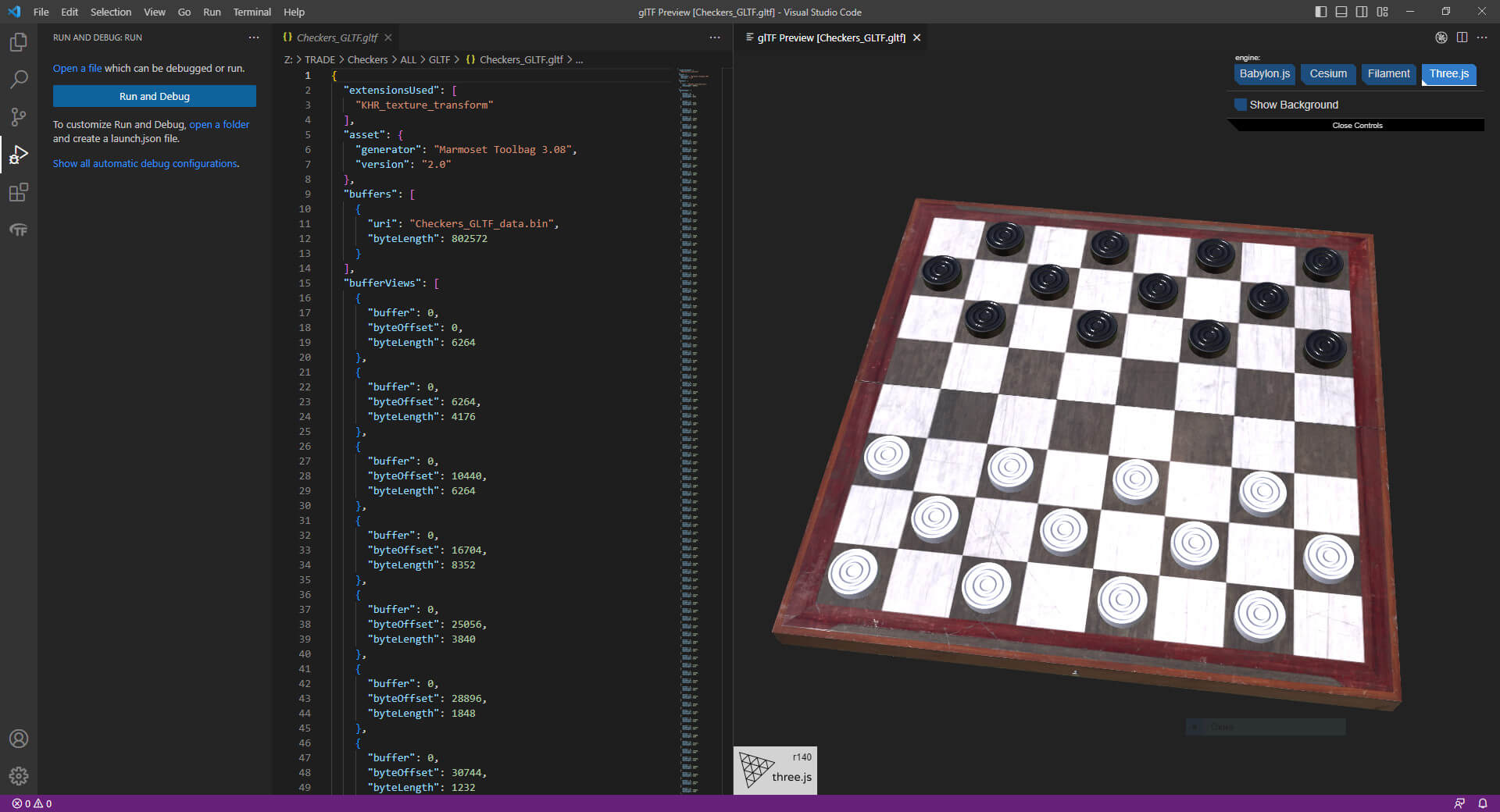 Wood Checkers - 3D Model by Grishmanovskij Anton