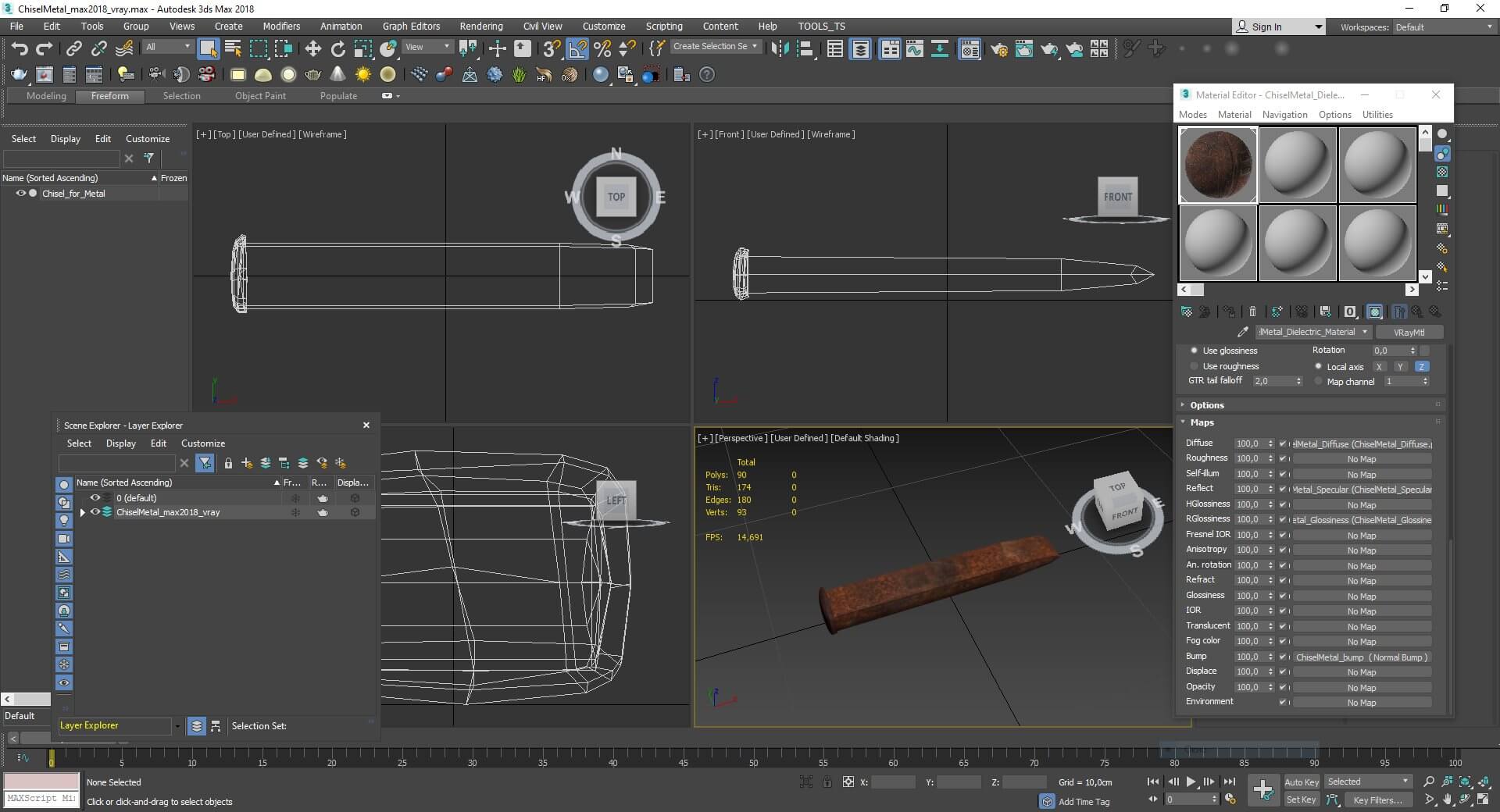 Chisel - 3D Model by Grishmanovskij Anton