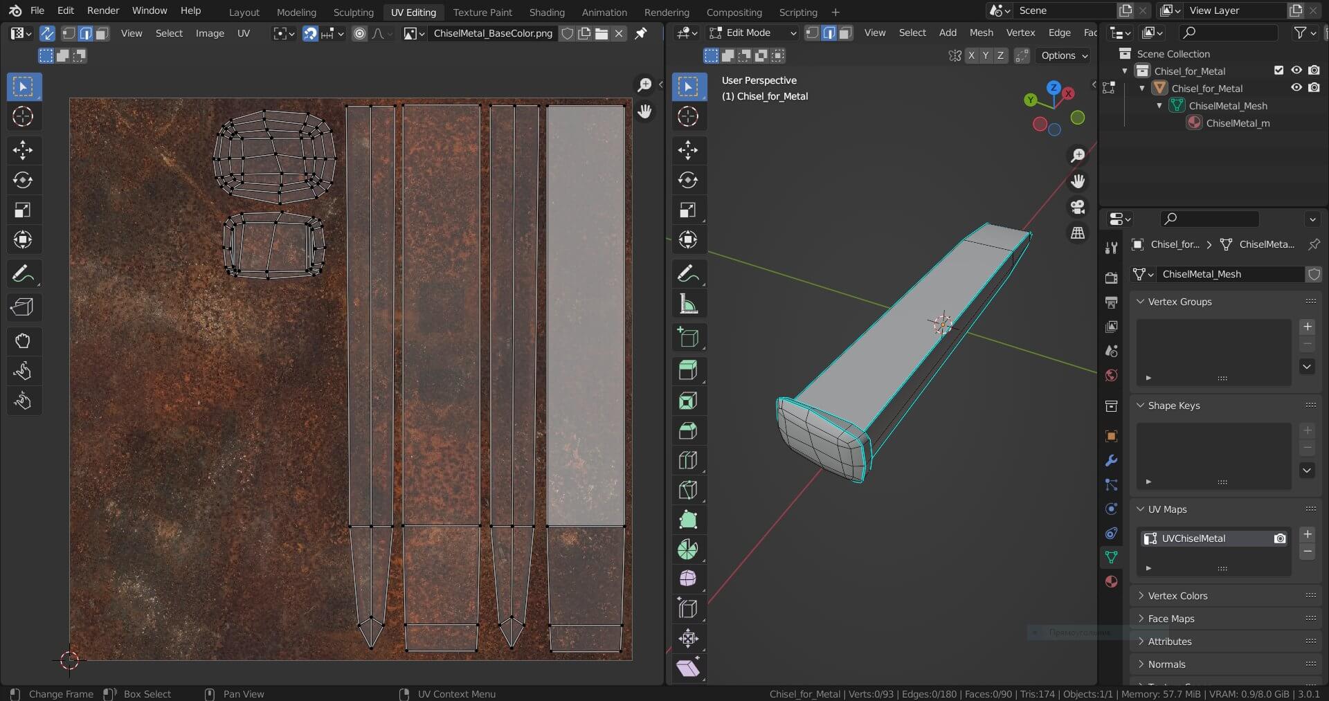 Chisel - 3D Model by Grishmanovskij Anton