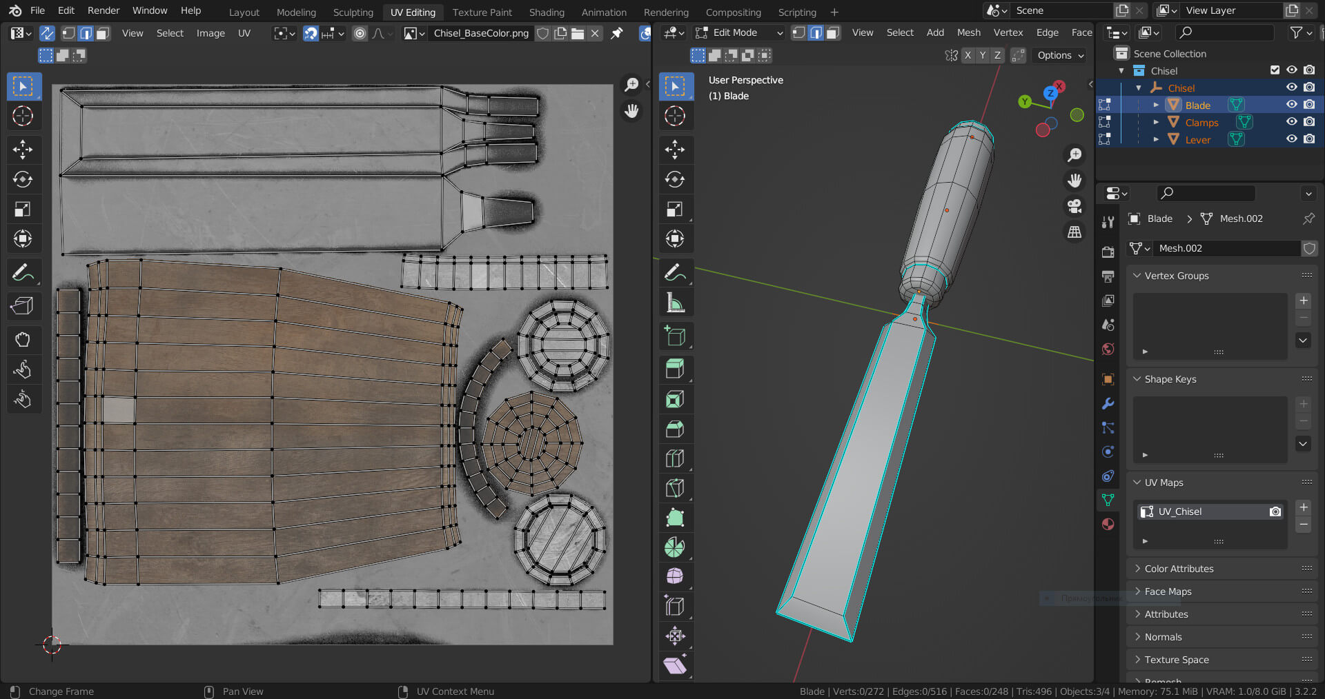 Chisel - 3D Model by Grishmanovskij Anton