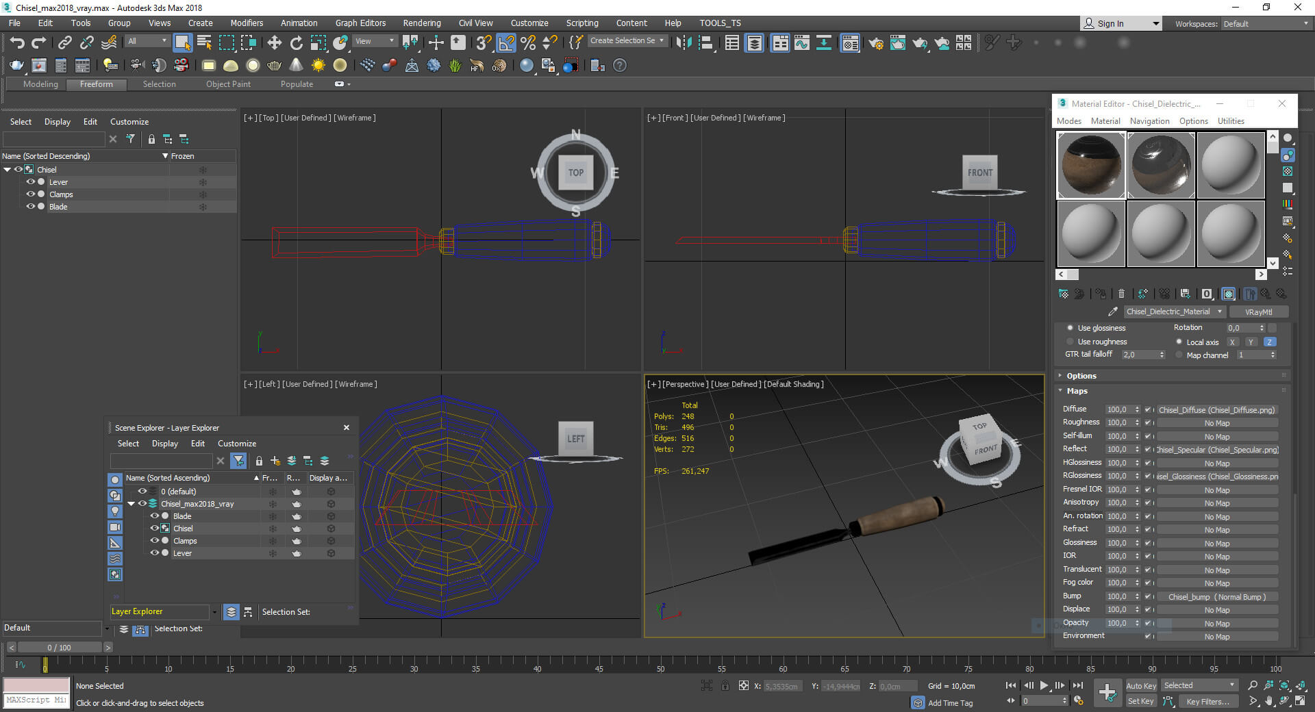 Chisel - 3D Model by Grishmanovskij Anton