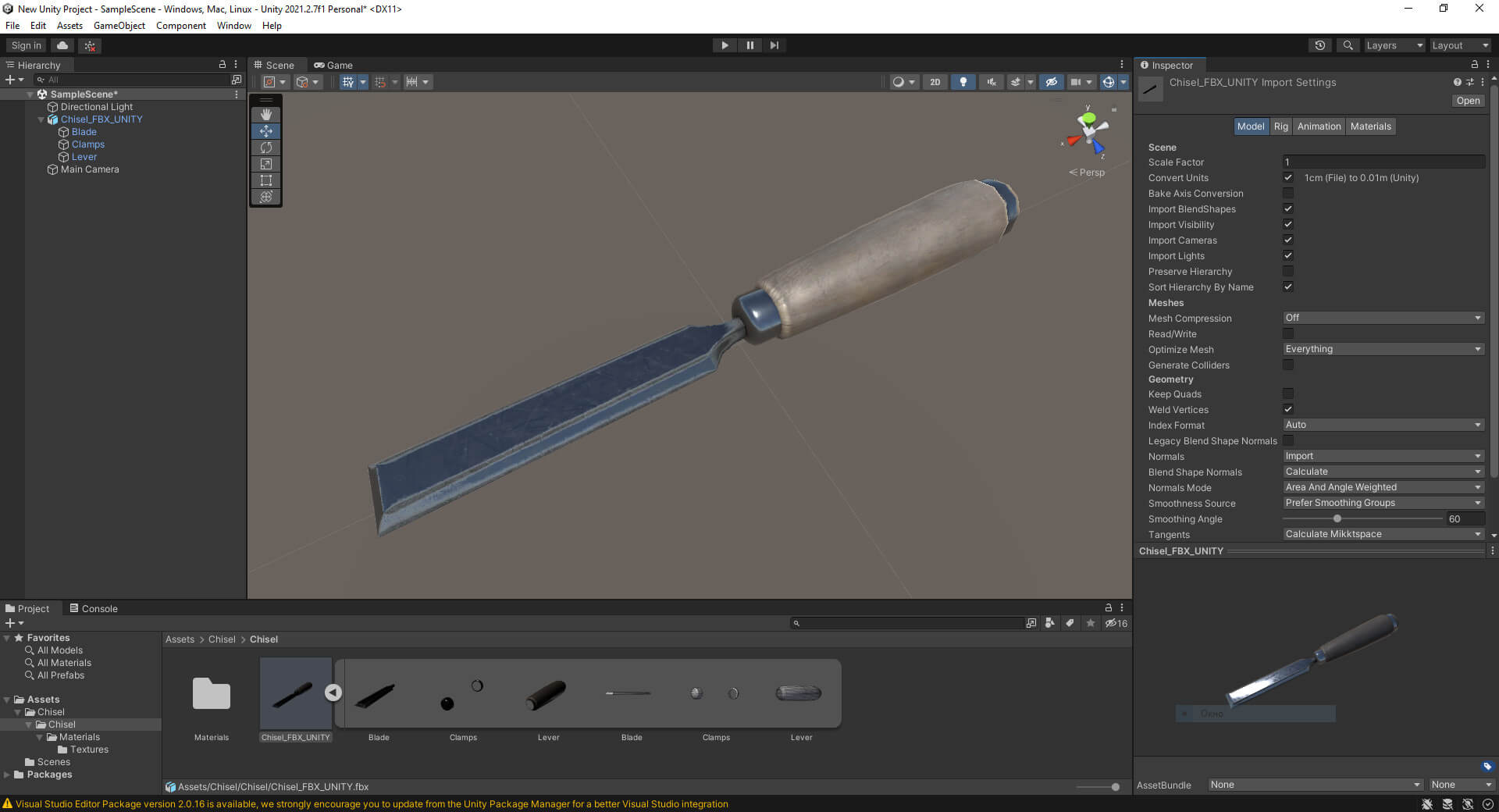 Chisel - 3D Model by Grishmanovskij Anton