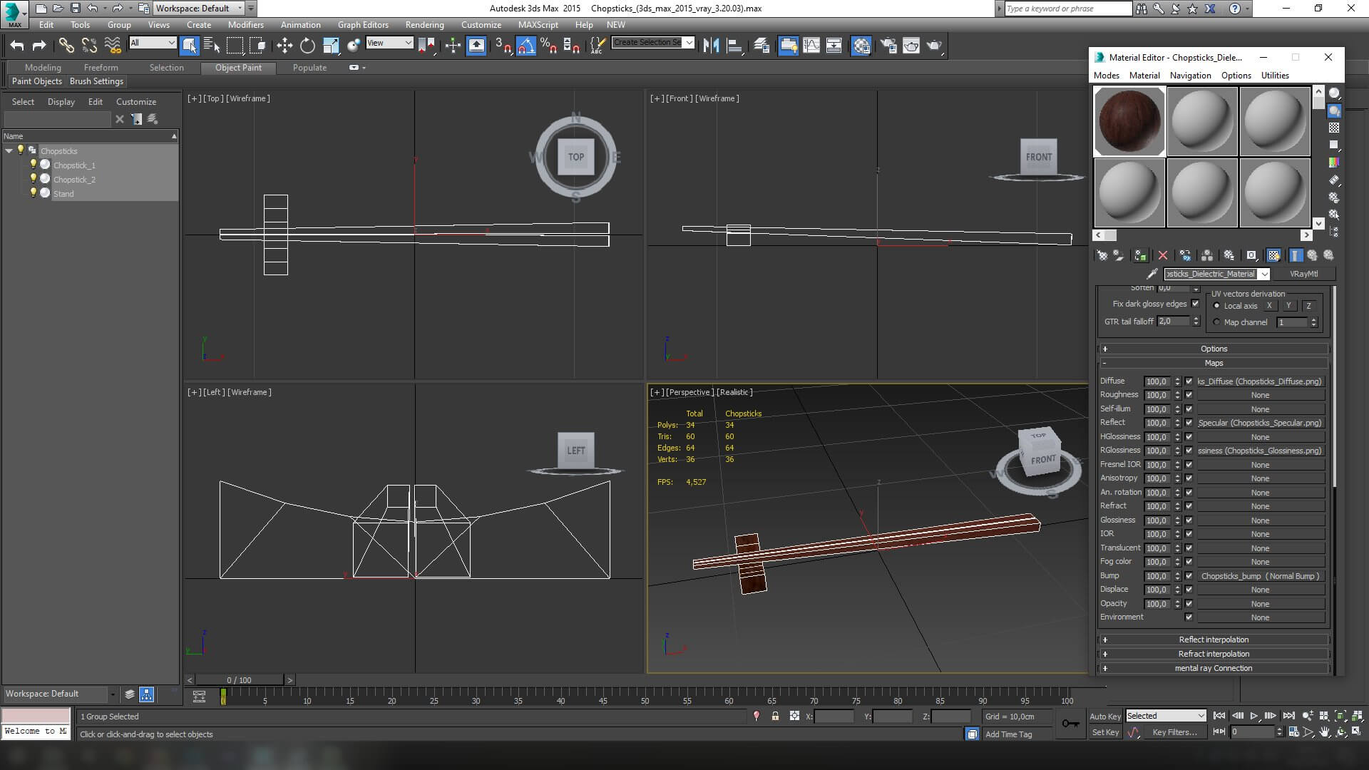Chopsticks - 3D Model by Grishmanovskij Anton