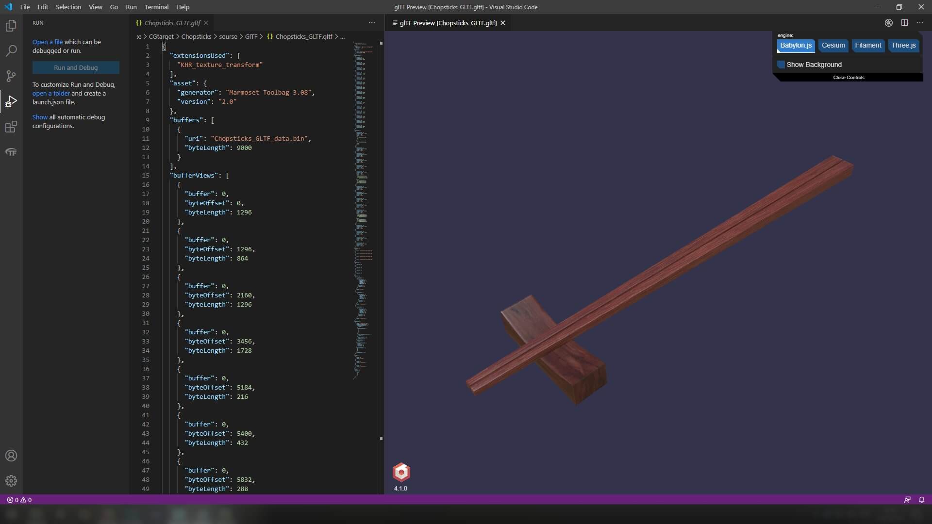Chopsticks - 3D Model by Grishmanovskij Anton