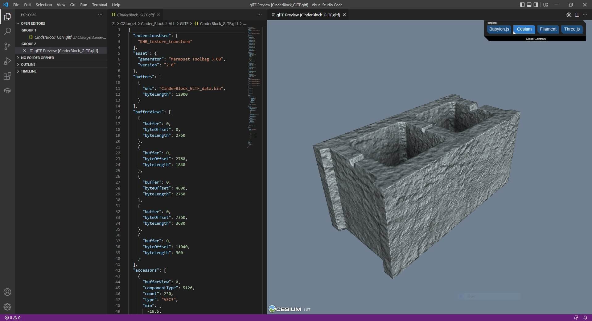 Cinder Block - 3D Model by Grishmanovskij Anton