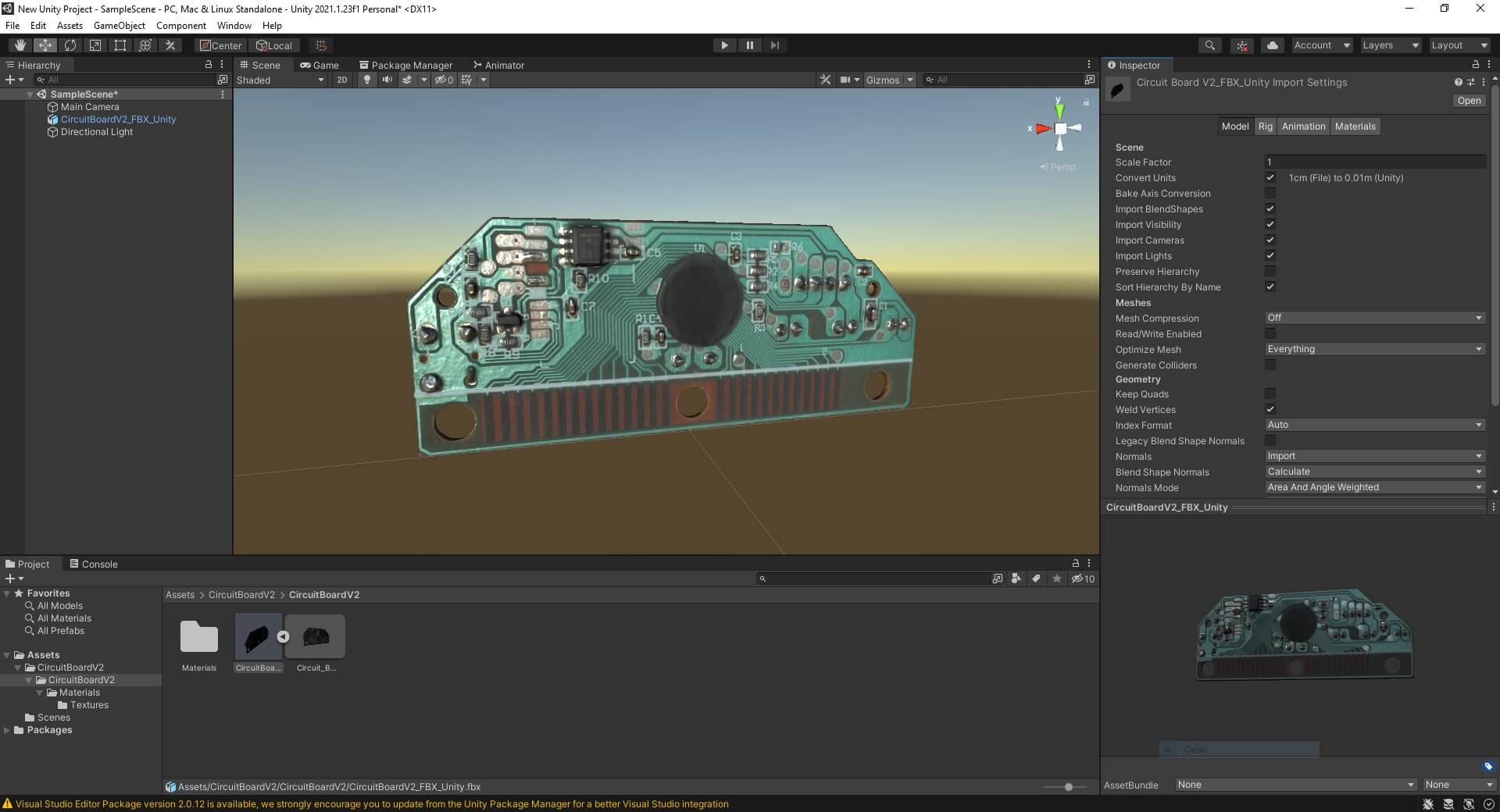 Circuit Board V2 - 3D Model by Grishmanovskij Anton