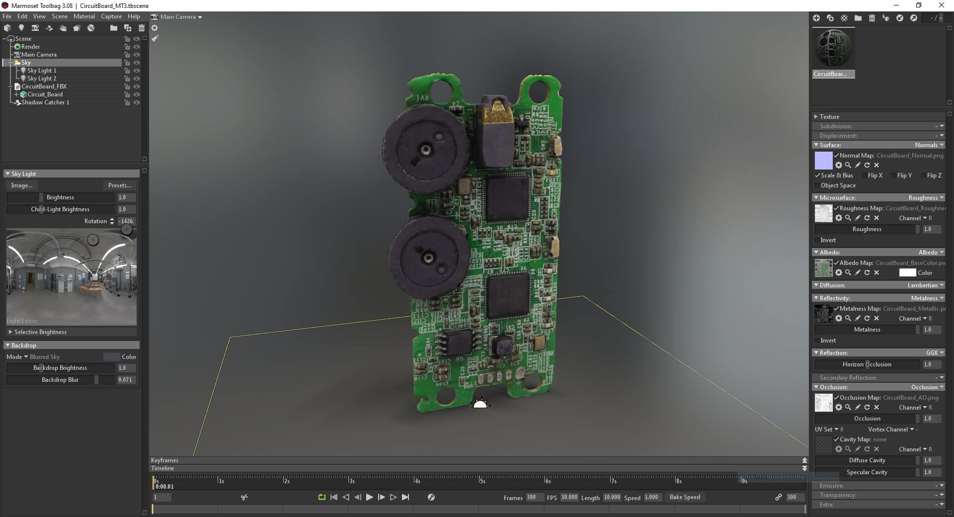 Circuit Board - 3D Model by Grishmanovskij Anton
