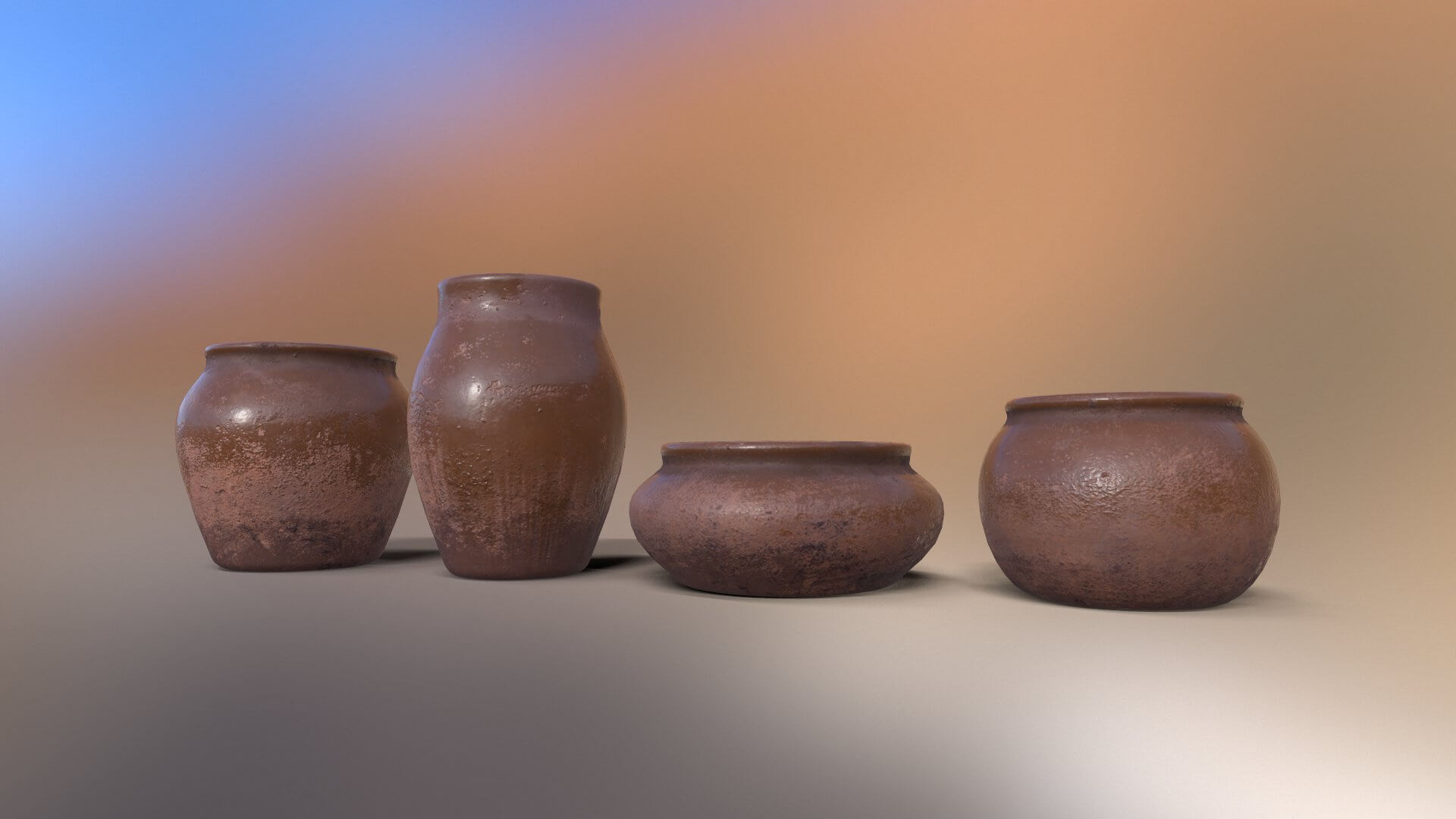 Clay Pots - 3D Model by Grishmanovskij Anton