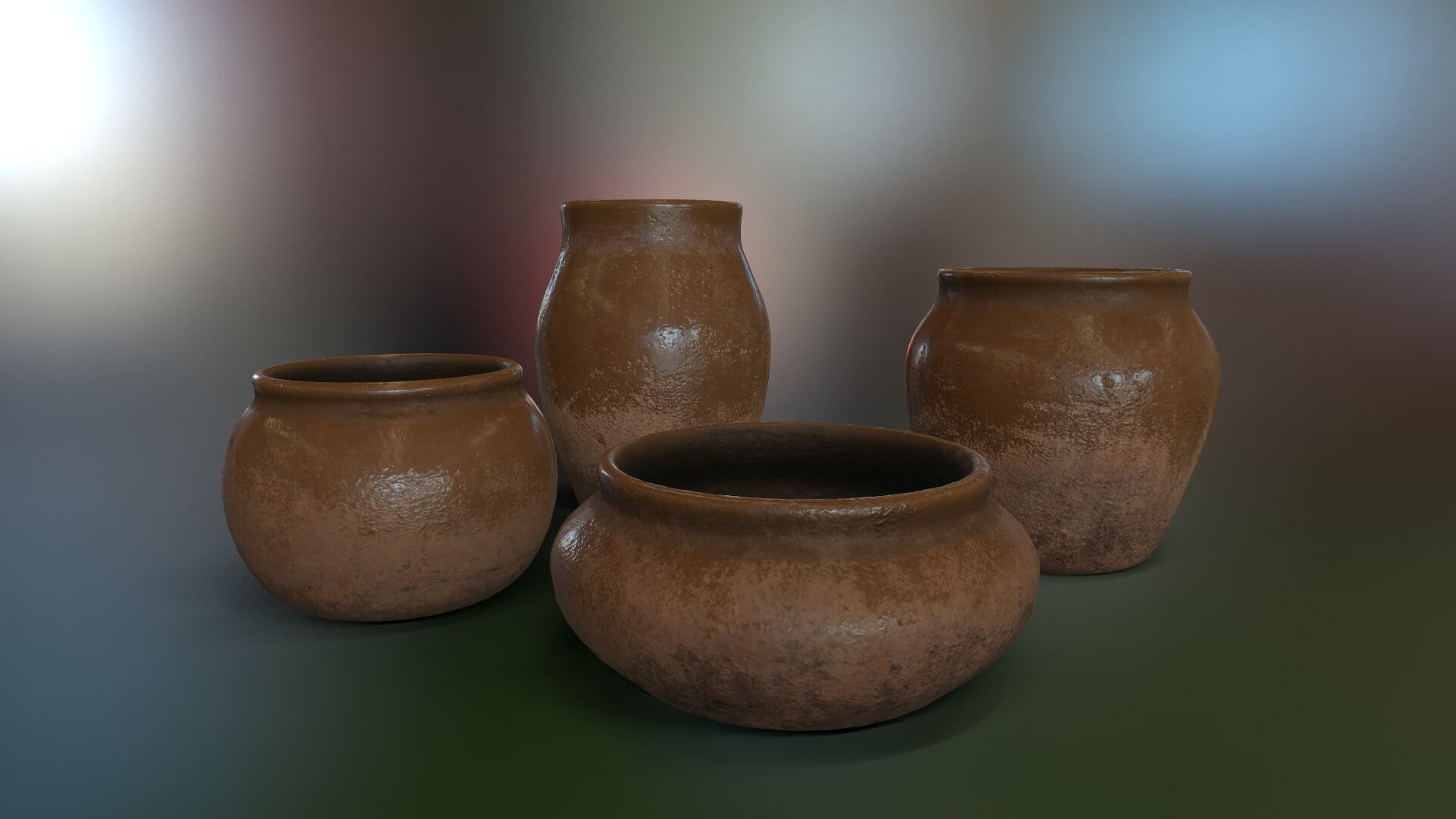 Clay Pots - 3D Model by Grishmanovskij Anton