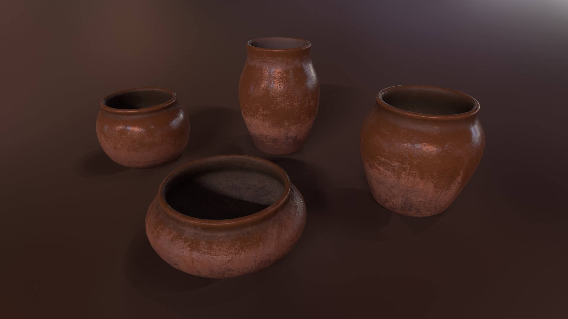 Clay Pots - 3D Model by Grishmanovskij Anton
