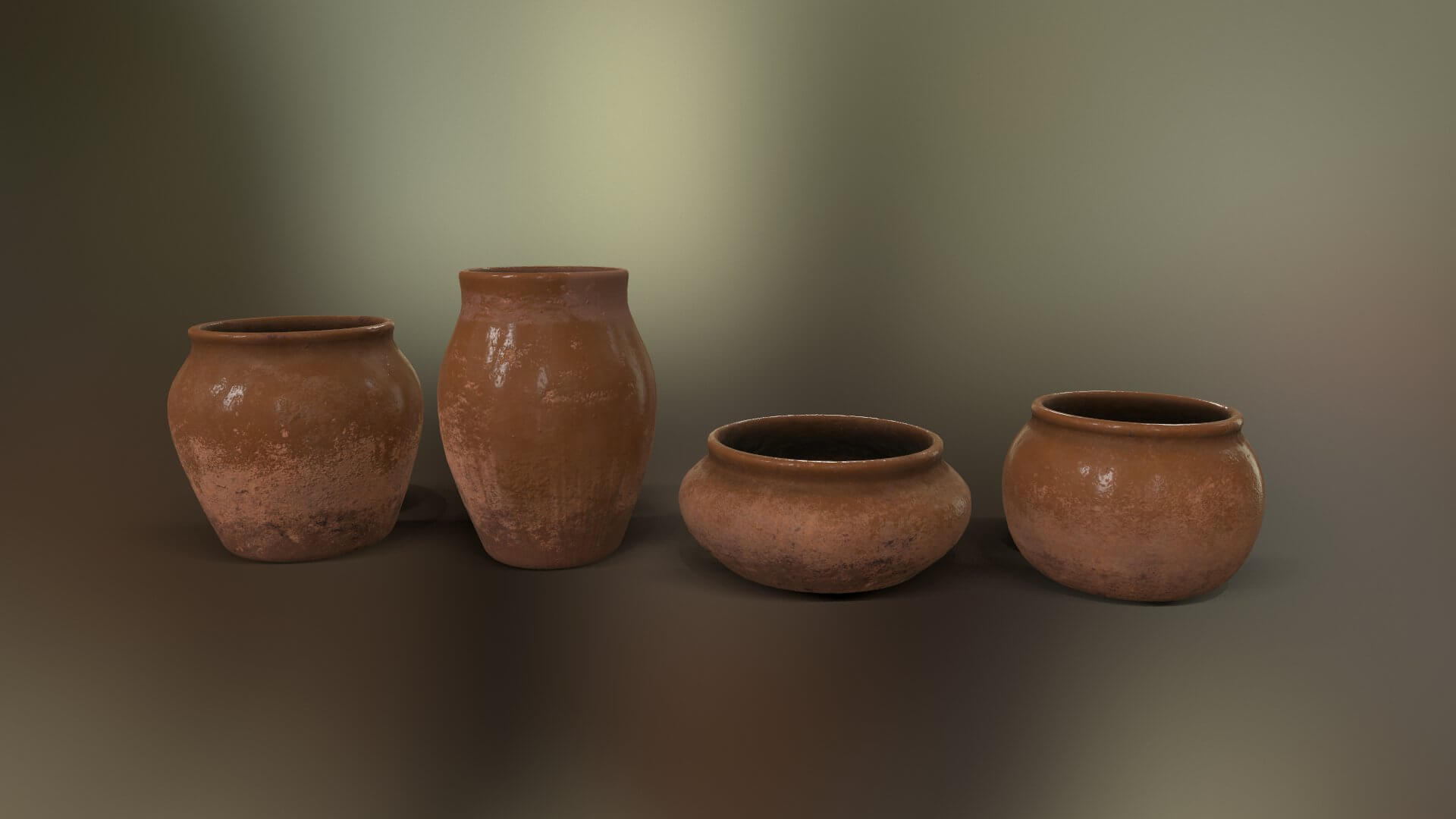 Clay Pots - 3D Model by Grishmanovskij Anton