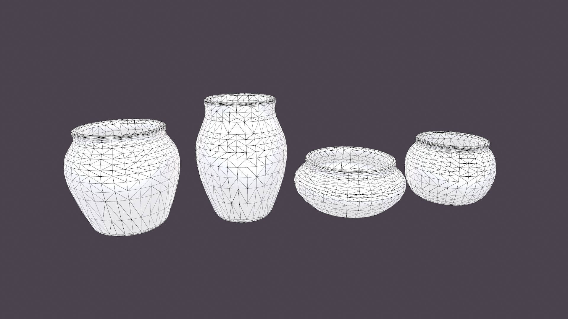 Clay Pots - 3D Model by Grishmanovskij Anton